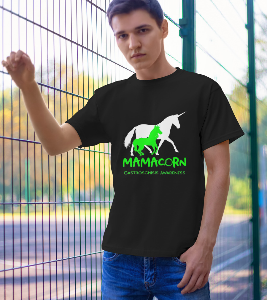 Mamacorn Gastroschisis Awareness Unicorn Mother And Foal T-Shirt