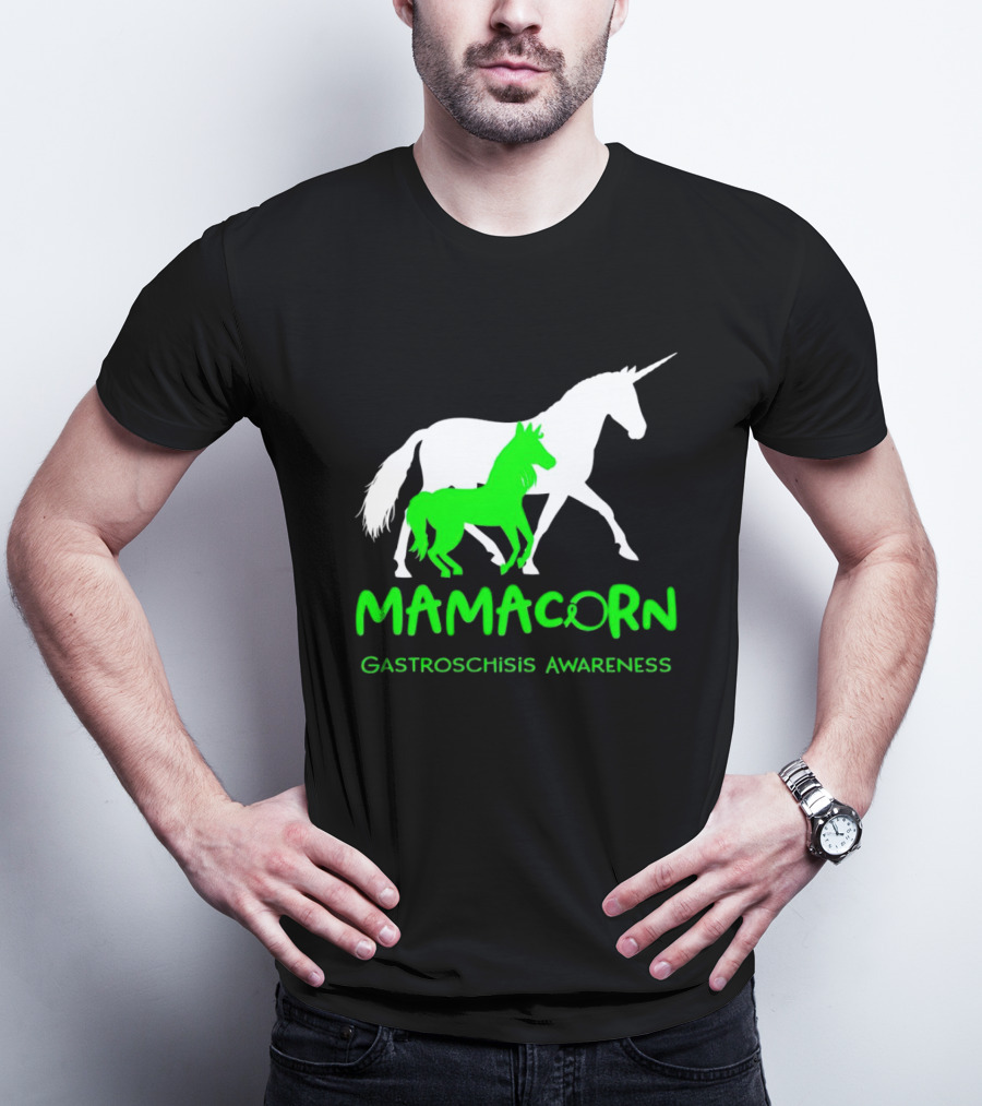 Mamacorn Gastroschisis Awareness Unicorn Mother And Foal T-Shirt