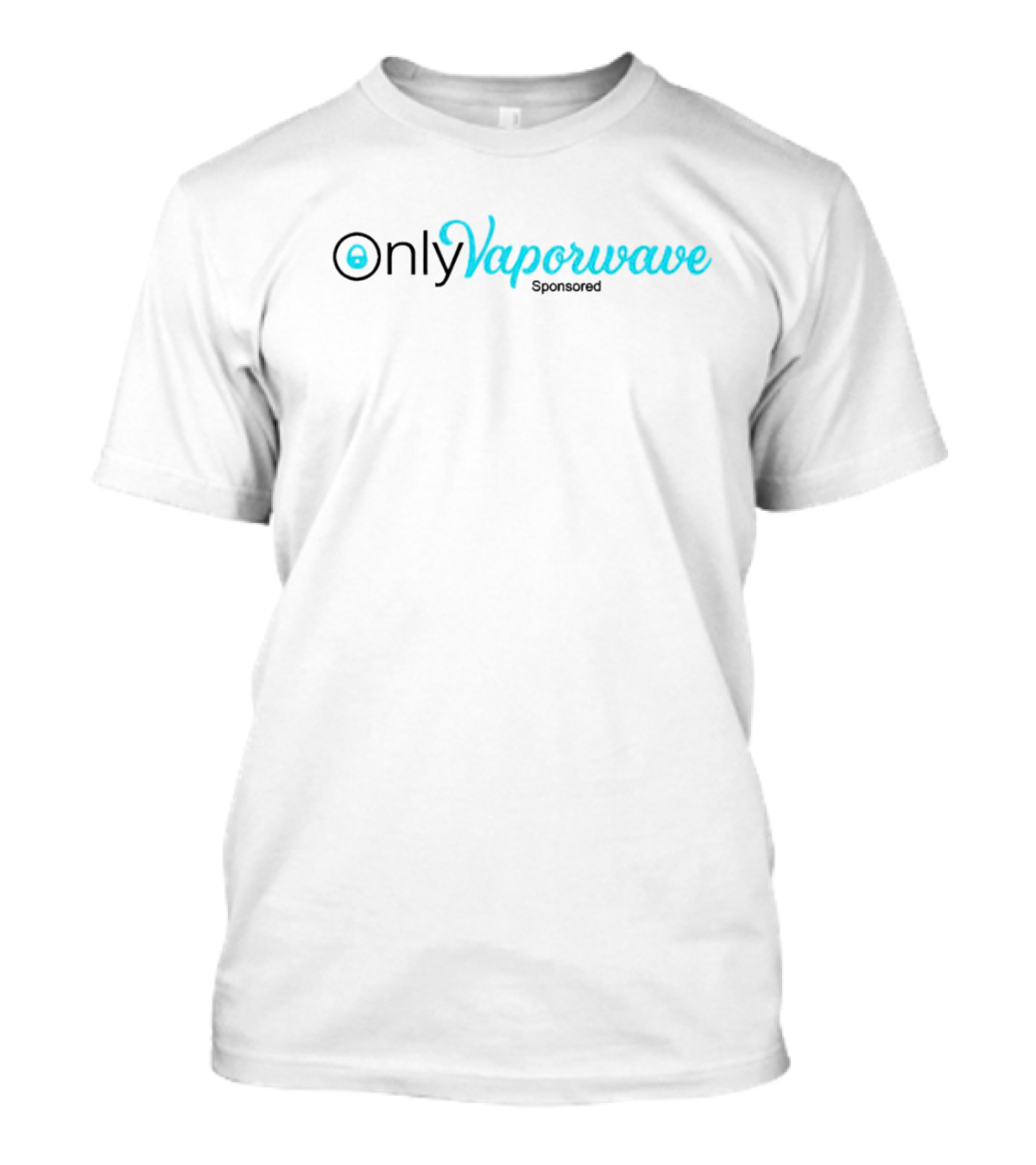 OnlyVaporwave Sponsored Text Logo Green And Black T-Shirt