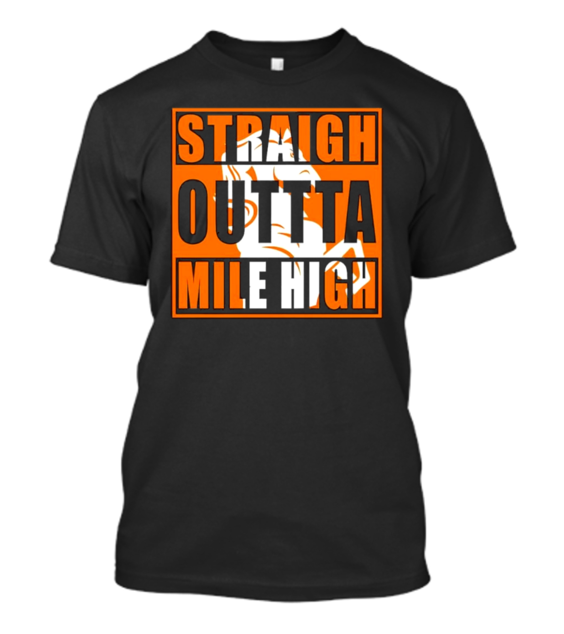 STRAIGHT OUTTA MILE HIGH BRONCOS 팬 기념품 T-Shirt