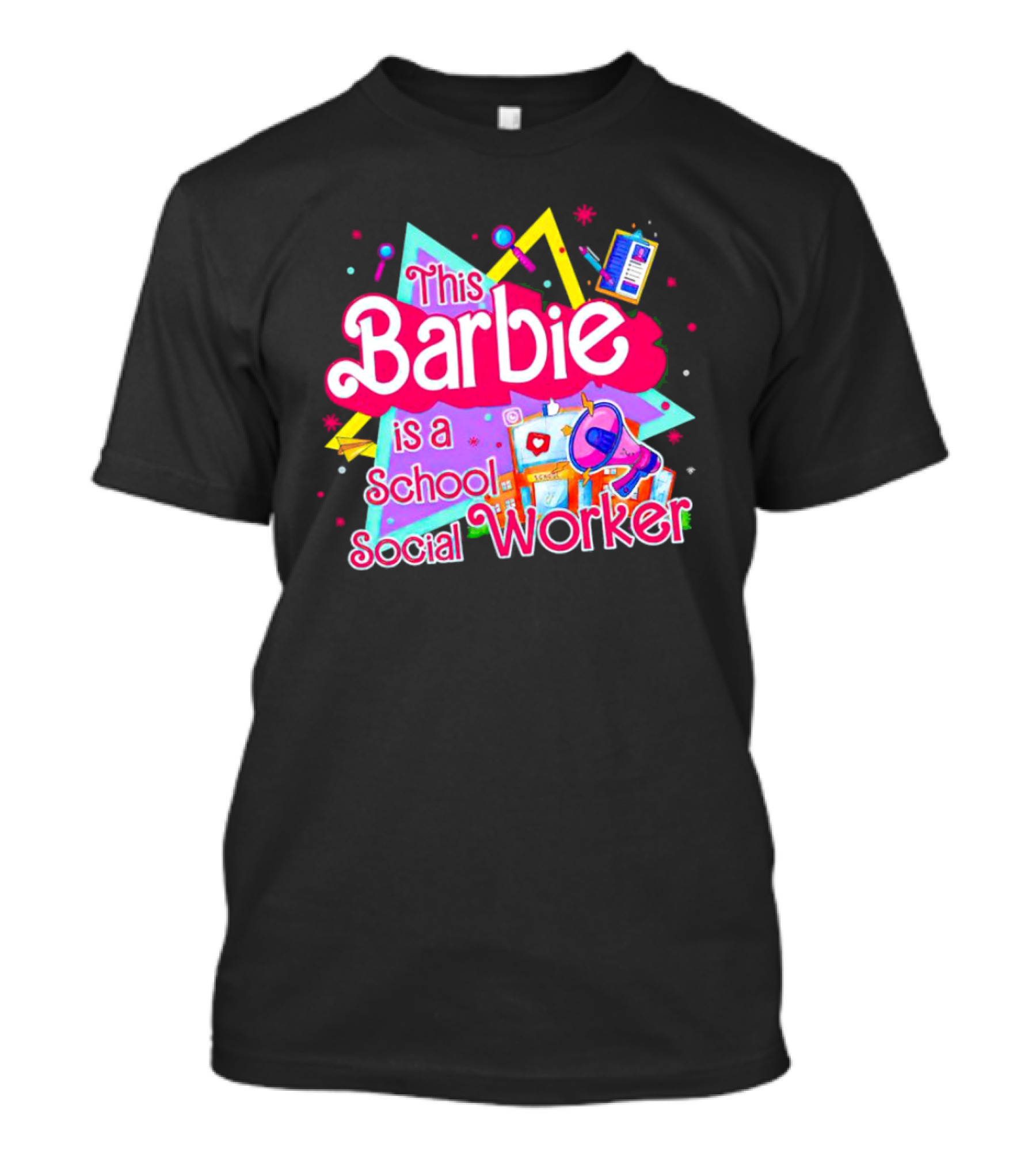 This Barbie Is A School Social Worker Retro 80s Educational T-Shirt