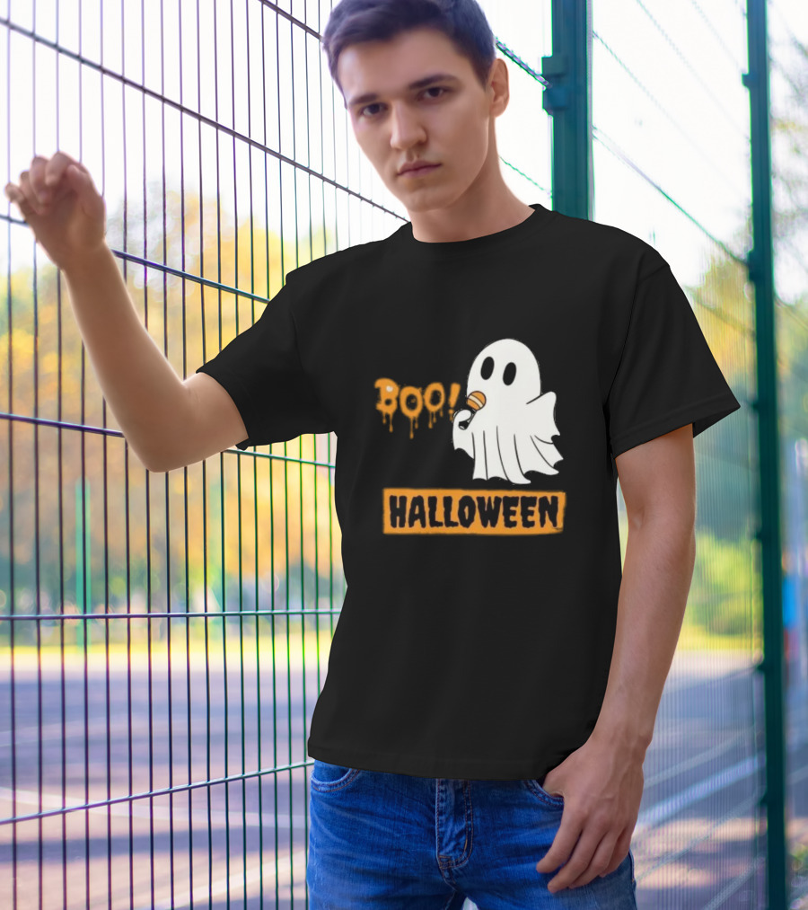 Happy Halloween Boo Cute Singing Ghost Halloween T-Shirt