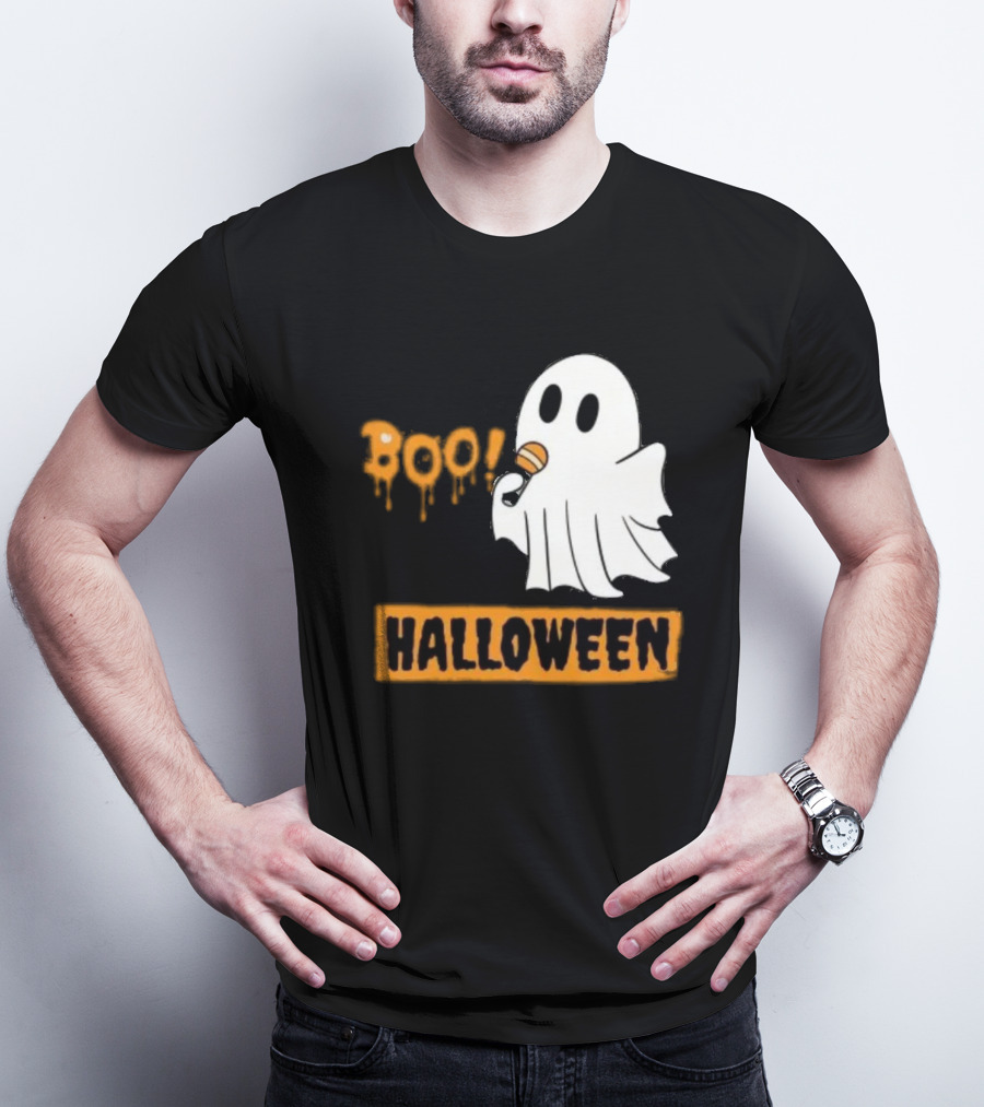 Happy Halloween Boo Cute Singing Ghost Halloween T-Shirt