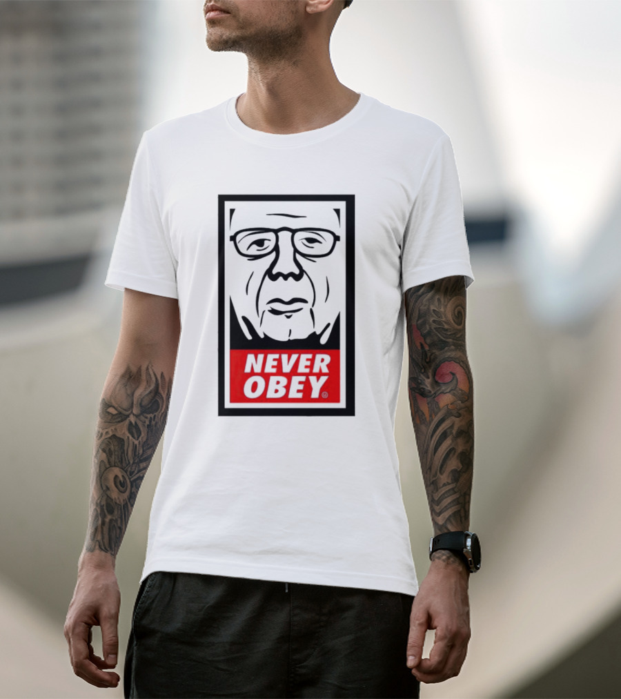 Never Obey Large Graphic Face T-Shirt