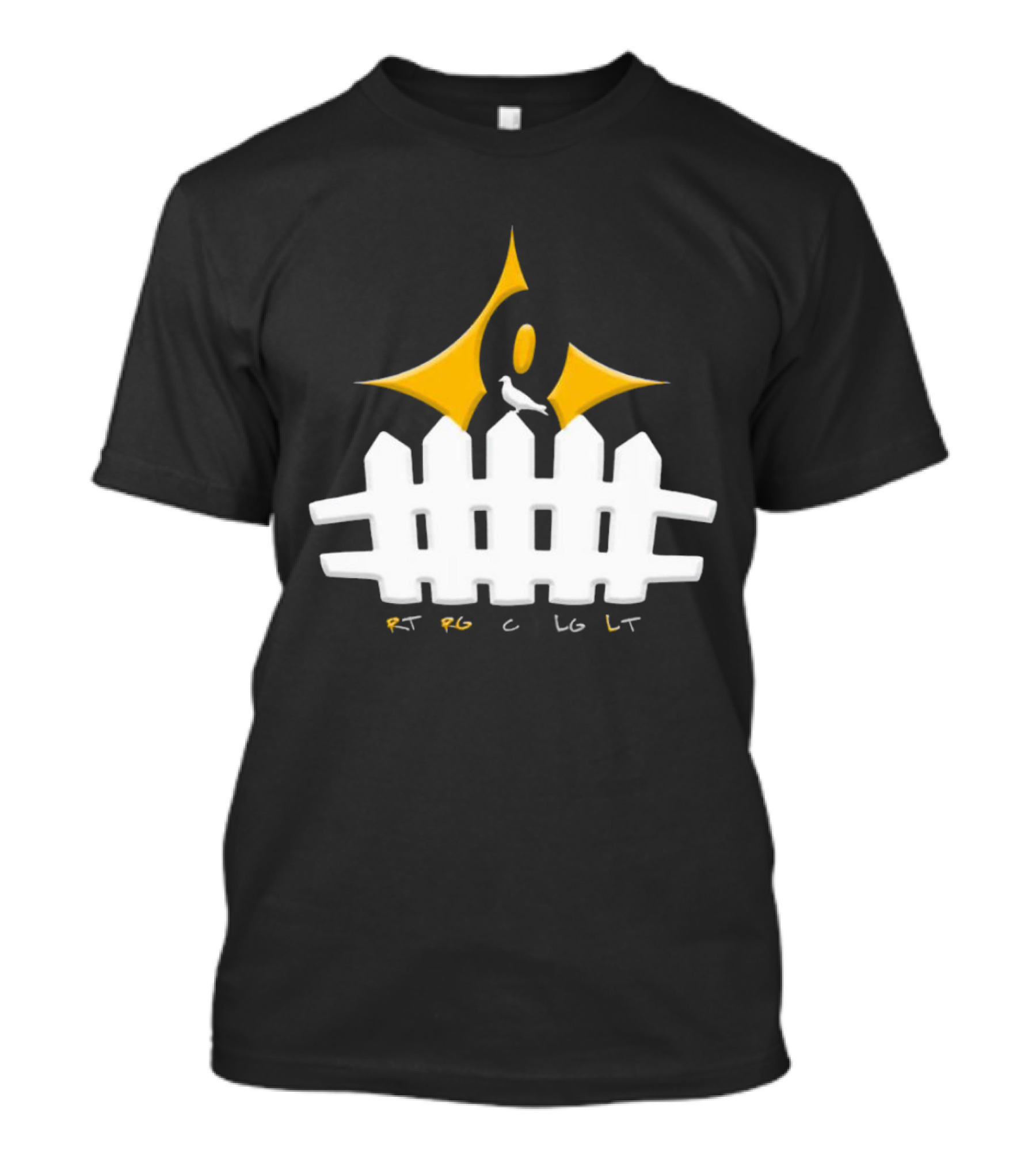 Steelers Kenny Pickett Pickett Fence RT RG C LG LT T-Shirt