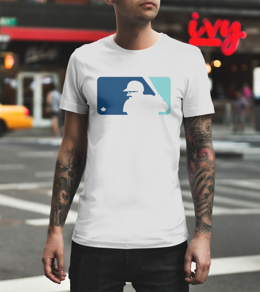 Ben Wagner Schneider Stache Baseball Logo With Batter T-Shirt