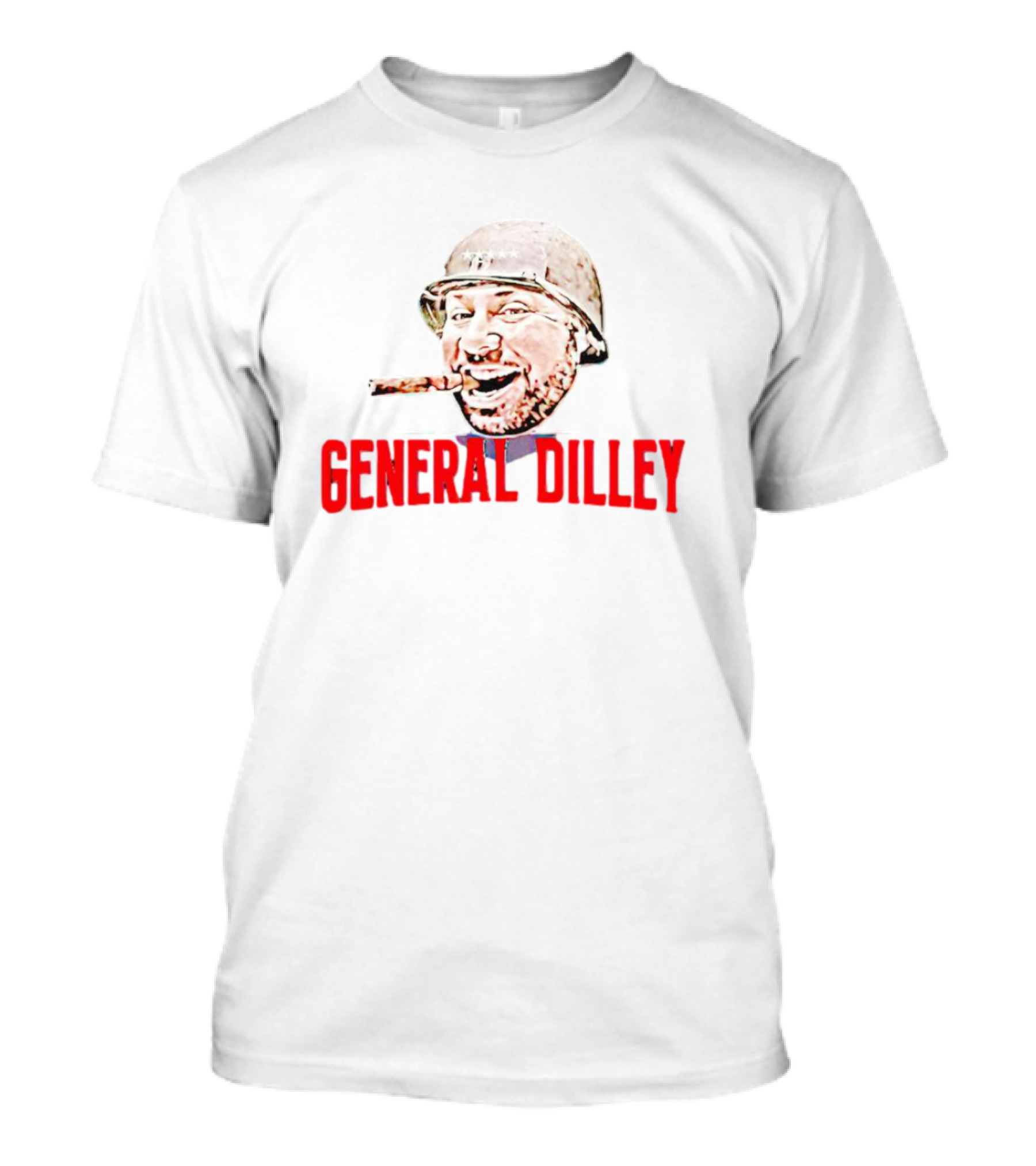 General Dilley The Dilley Show Iconic Helmeted Figure With Cigar T-Shirt