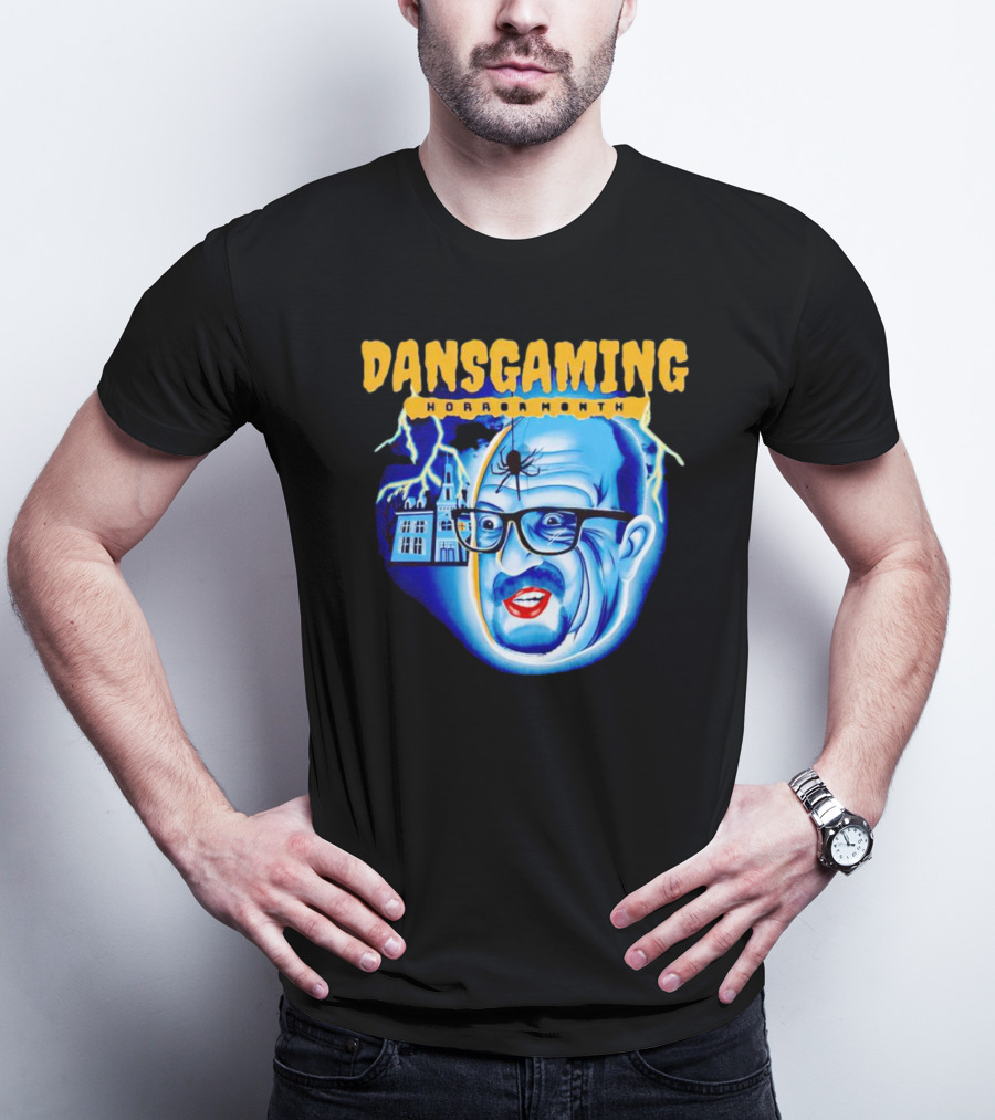 Dansgaming Horror Month Haunted House And Spider T-Shirt