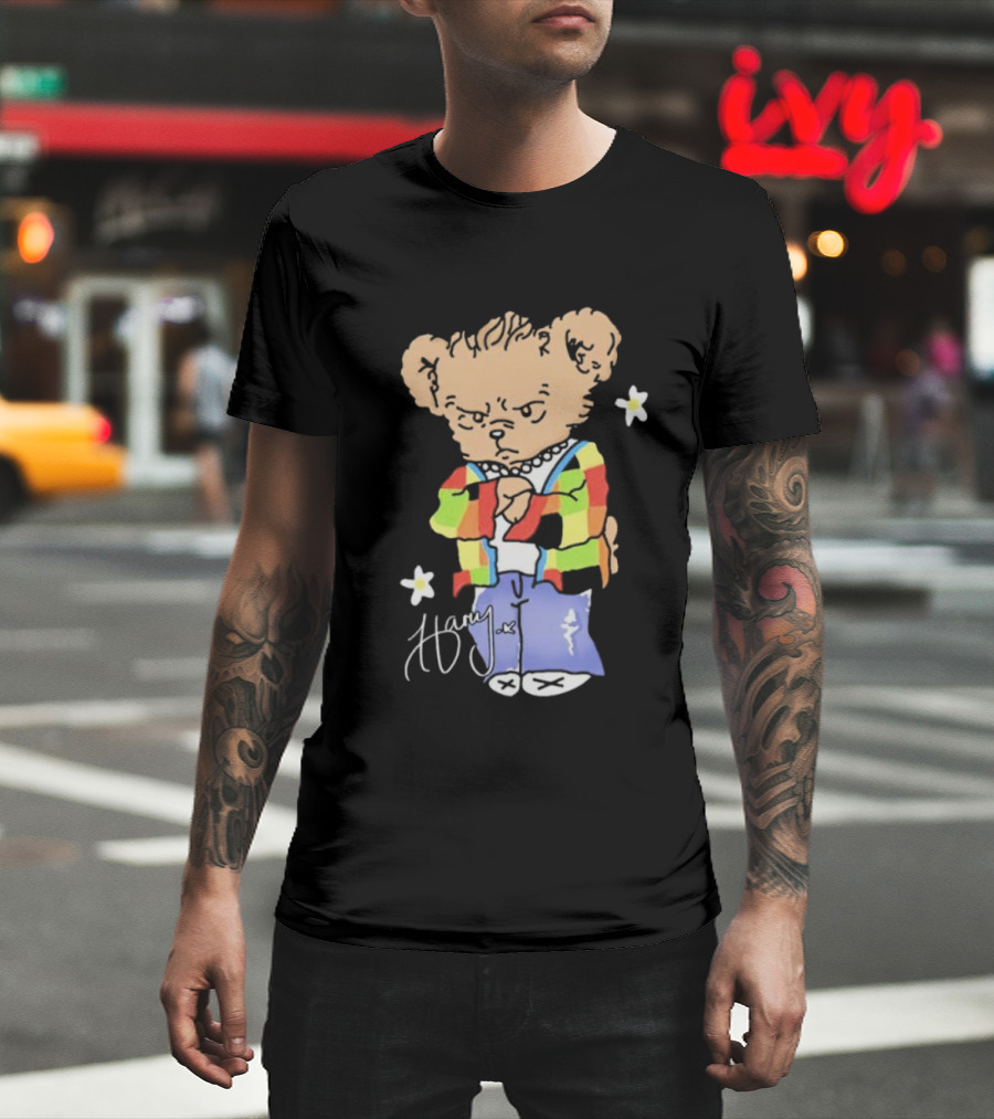 Teddy Bear Harry With Colorful Jacket And Signature T-Shirt