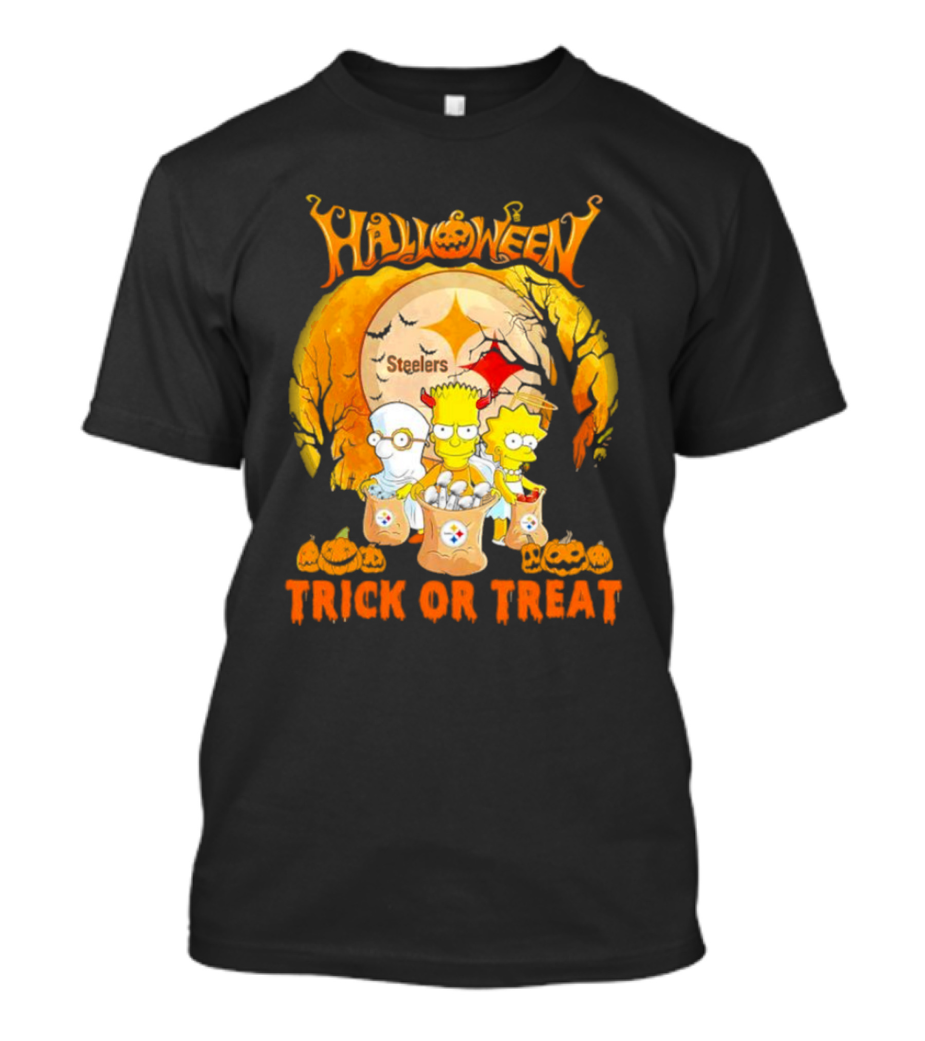 Halloween Steelers Trick Or Treat The Simpson T-Shirt