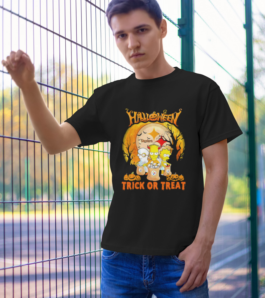 Halloween Steelers Trick Or Treat The Simpson T-Shirt