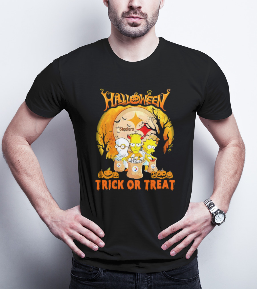 Halloween Steelers Trick Or Treat The Simpson T-Shirt