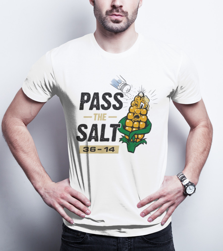 Pass The Salt 36-14 Anti-Nebraska Colorado Corn Husk Visual T-Shirt
