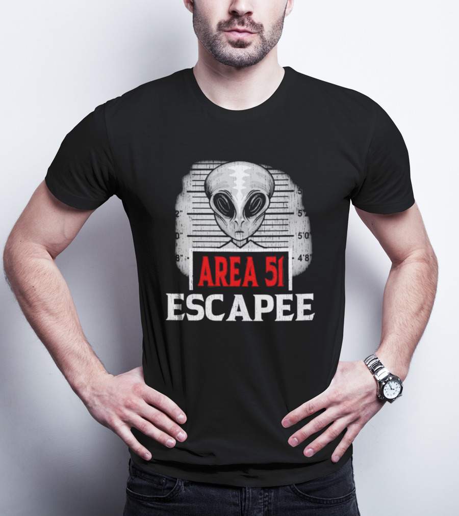 Area 51 Escapee Alien Mugshot T-Shirt