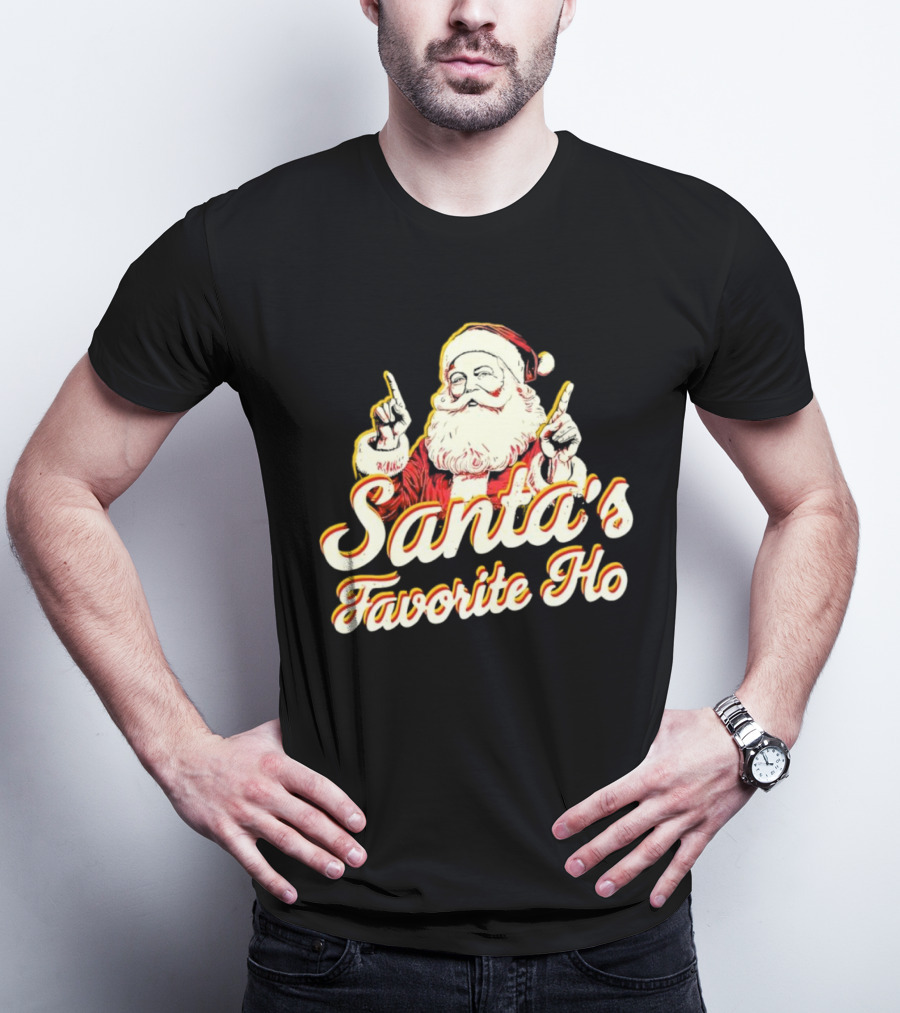 Santa’s Favorite Ho Santa Claus Retro T-Shirt