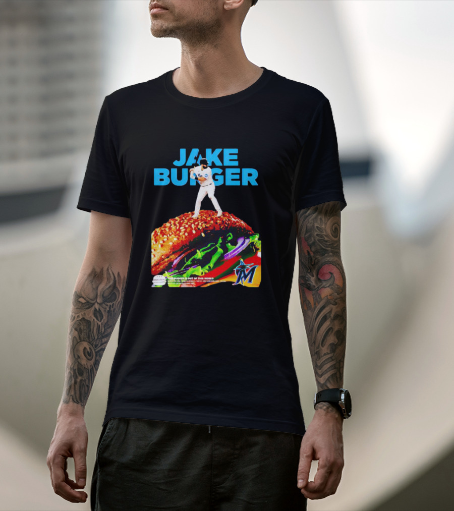 Jake Burger Miami Marlins Out Of This World T-Shirt
