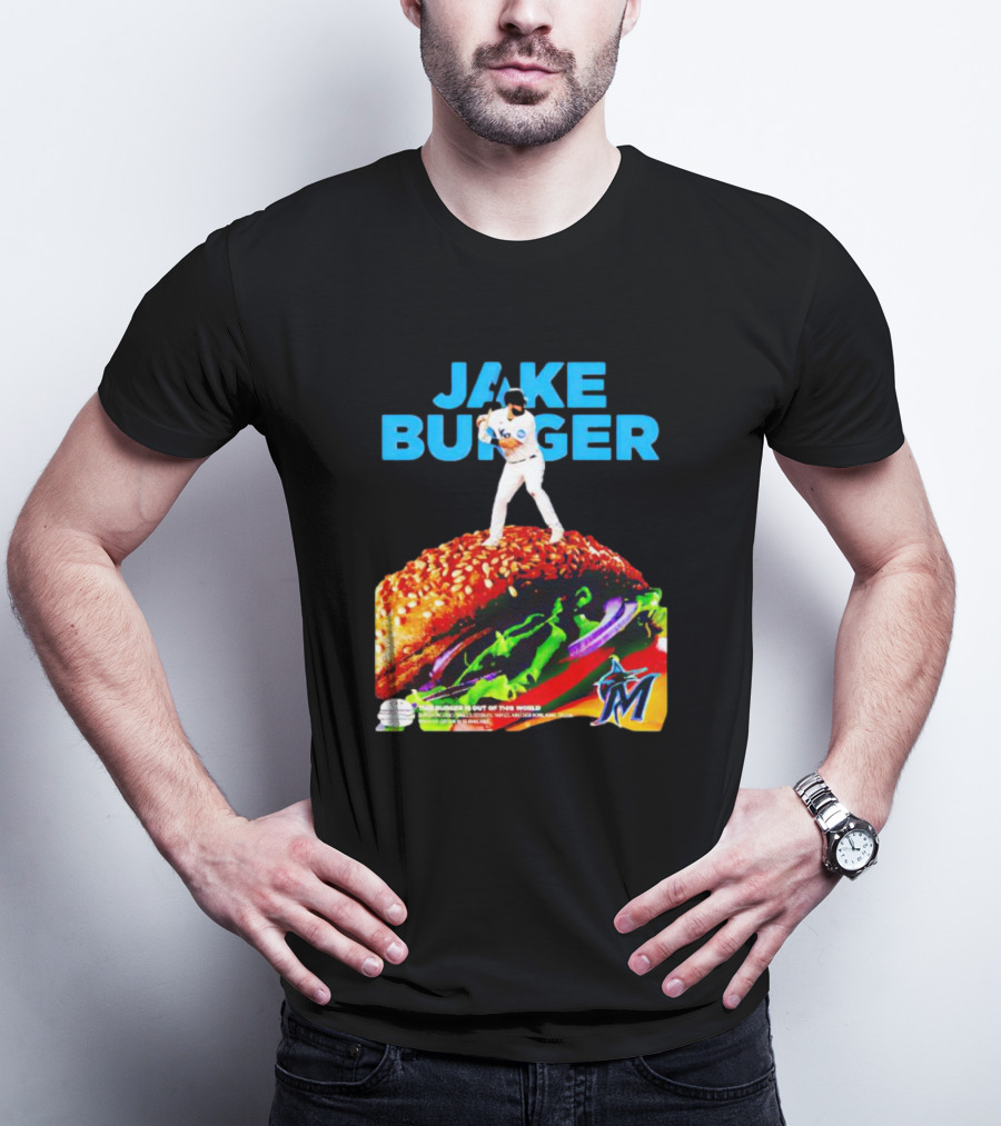Jake Burger Miami Marlins Out Of This World T-Shirt