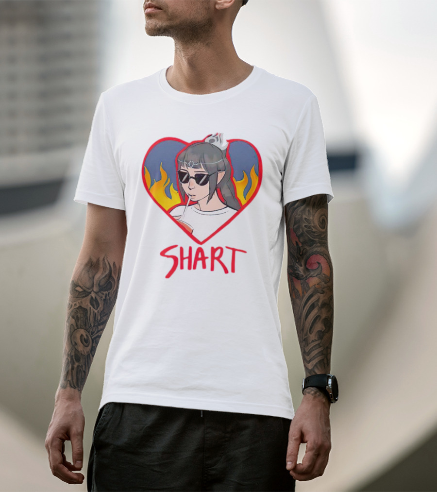 Shart Heart Sunglasses Flame Princess T-Shirt
