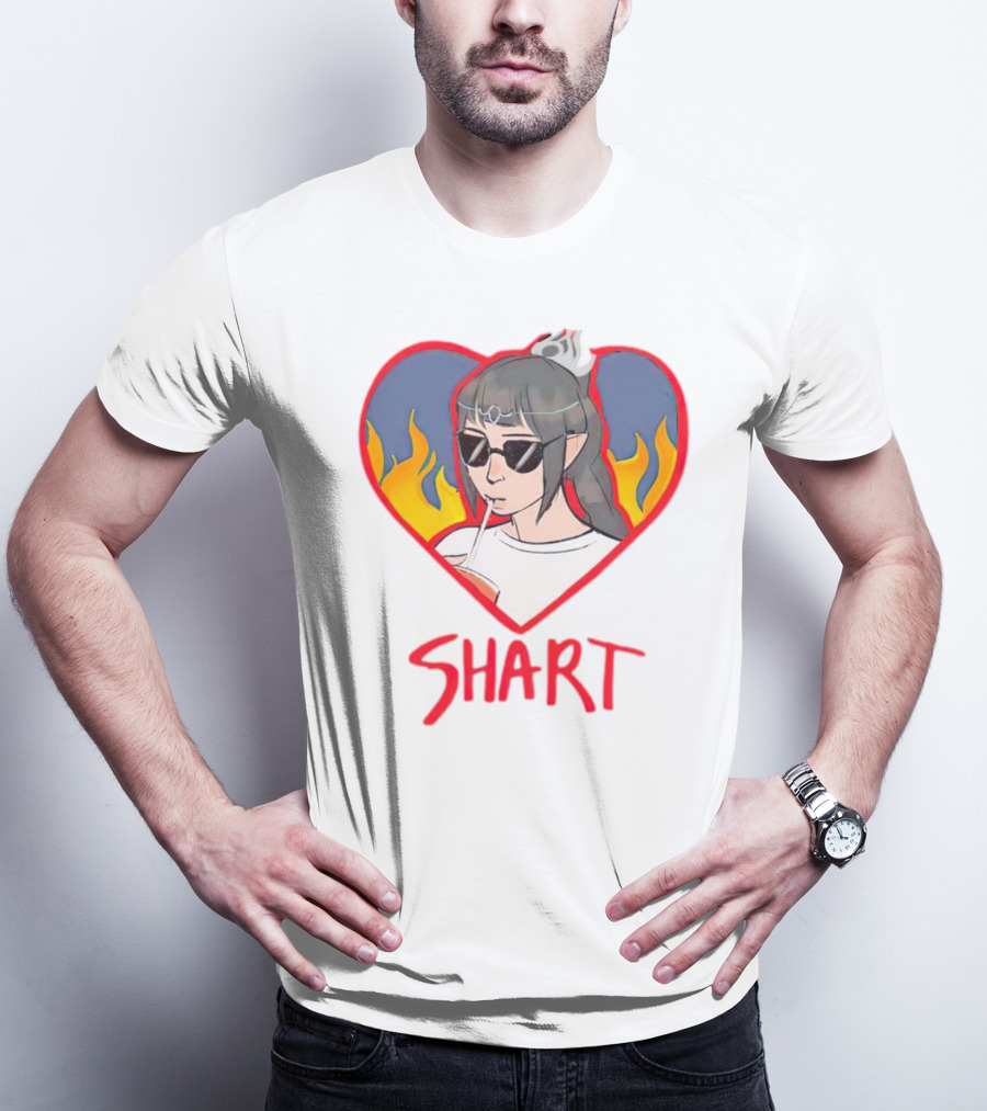 Shart Heart Sunglasses Flame Princess T-Shirt