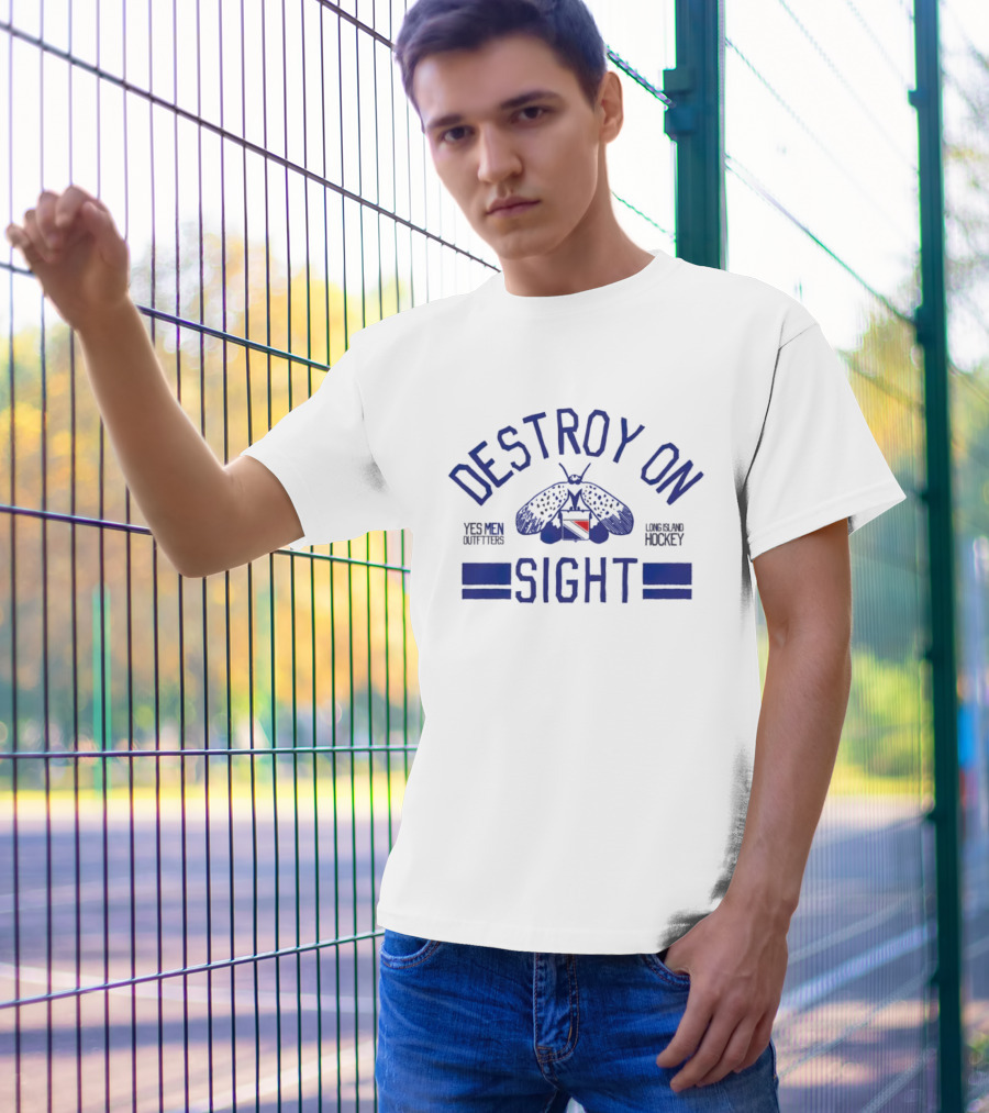 Destroy On Sight Yes Men Outfitters Long Island Hockey T-Shirt