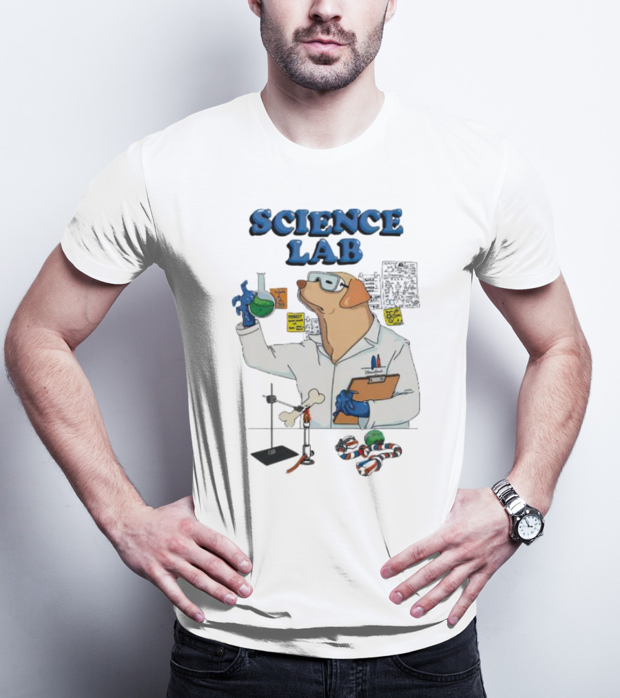 Science Lab Dog Chemistry Experiments T-Shirt
