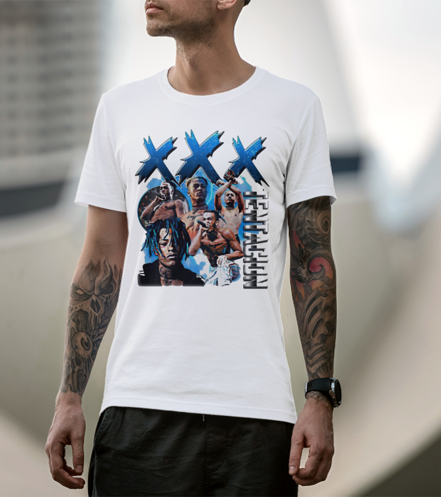 XXX Tentacion Collage Blue Aesthetic T-Shirt