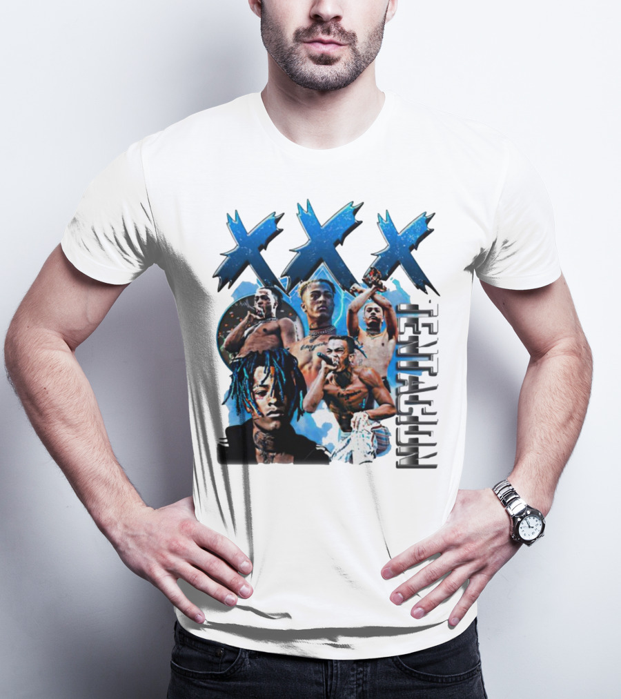 XXX Tentacion Collage Blue Aesthetic T-Shirt