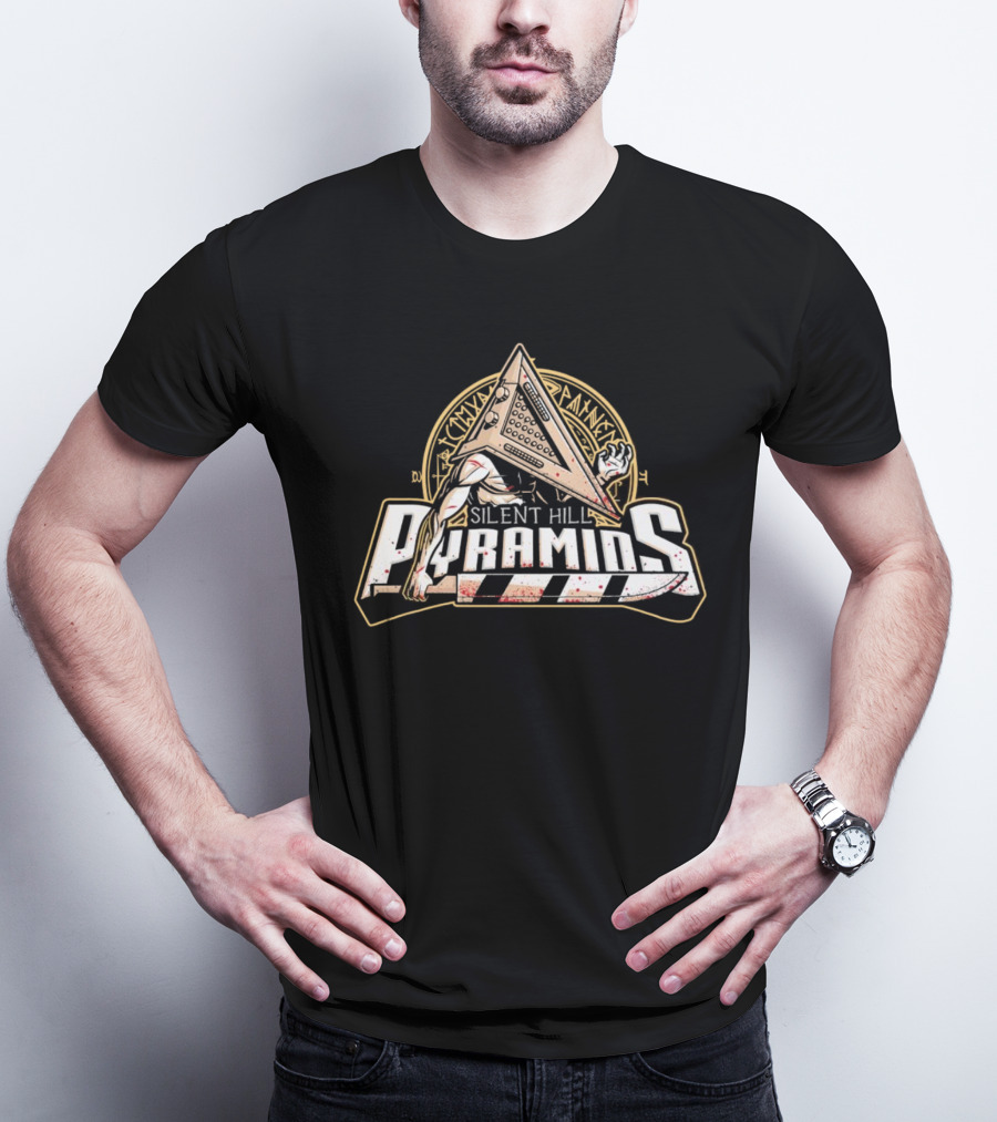Silent Hill Pyramids Pyramid Head Horror Game Icon Text T-Shirt
