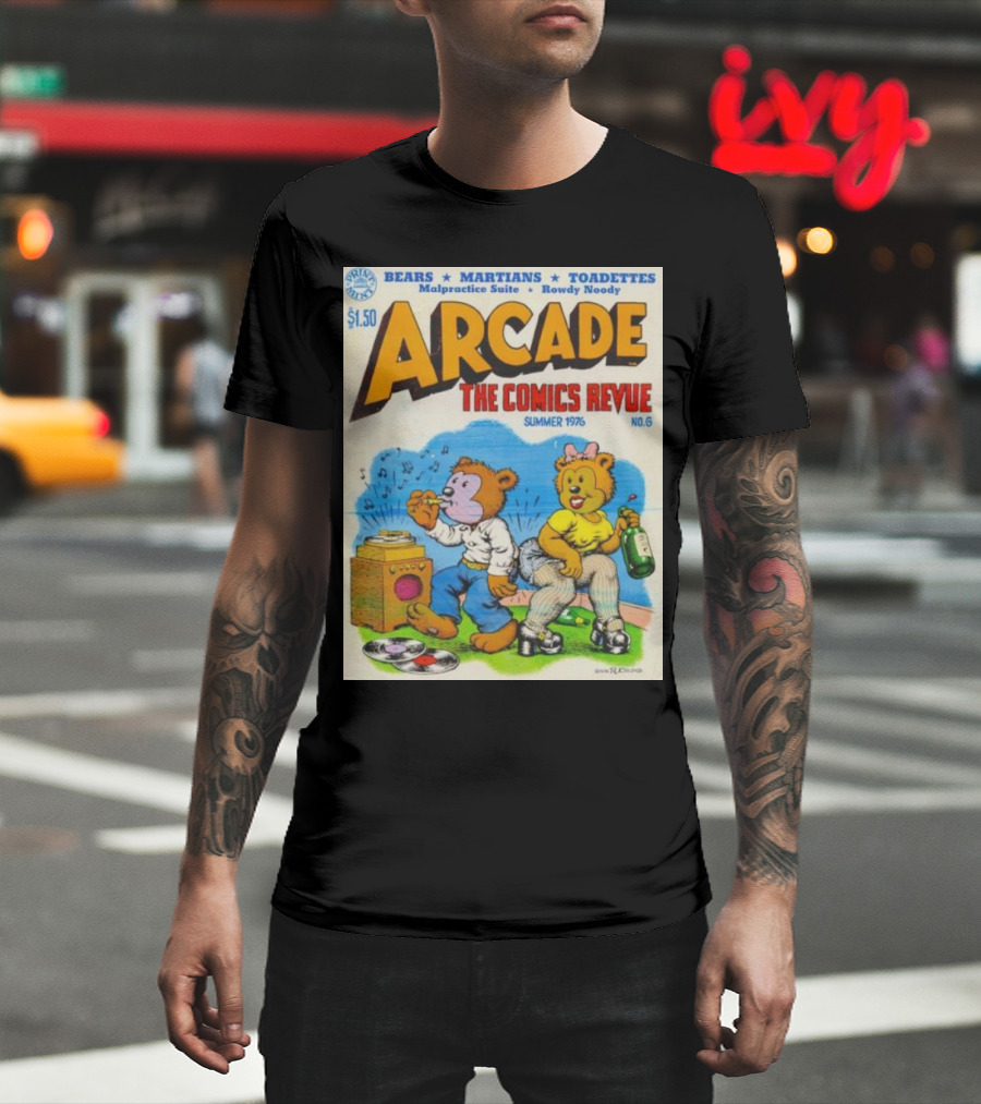 Arcade The Comics Revue Bears Martians Toadettes Summer 1976 No. 6 Malpractice Suite Rowdy Noody T-Shirt