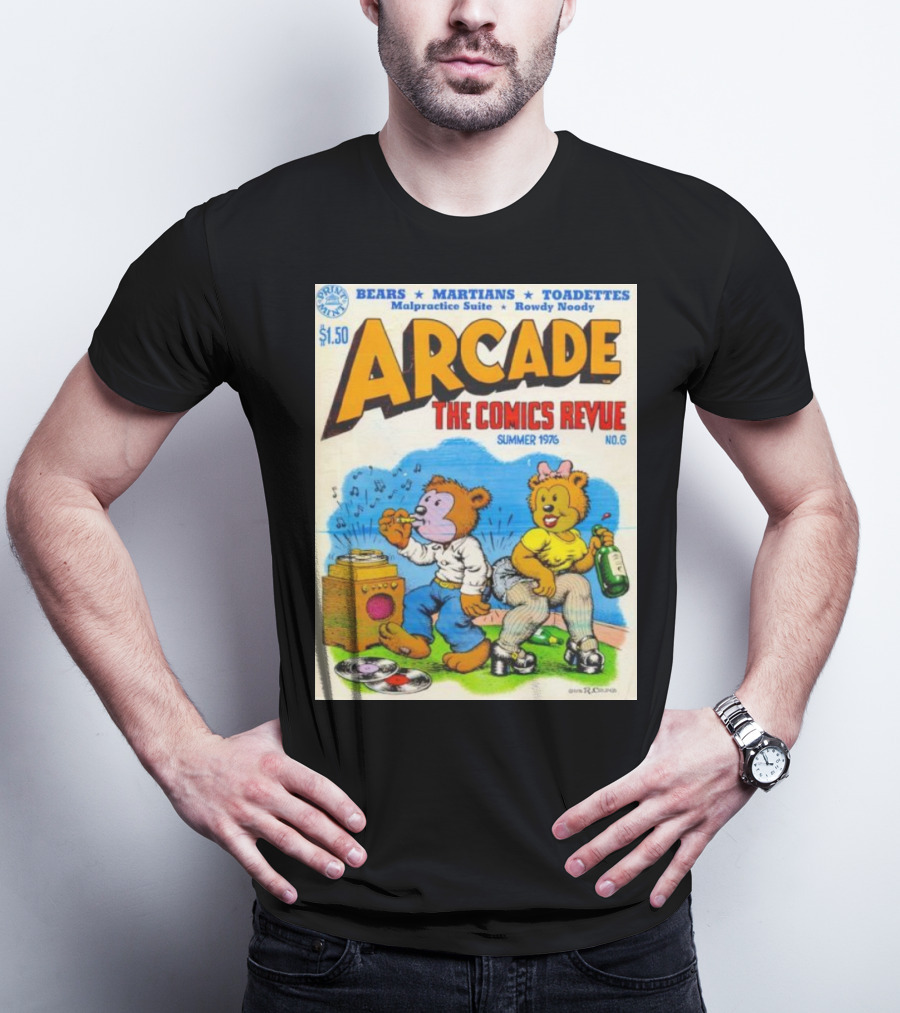 Arcade The Comics Revue Bears Martians Toadettes Summer 1976 No. 6 Malpractice Suite Rowdy Noody T-Shirt