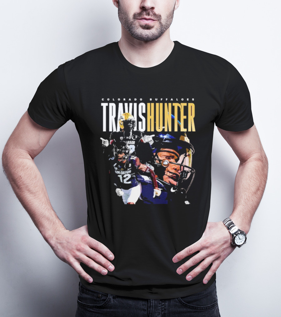 Colorado Buffaloes Travis Hunter Football Player Collage T-Shirt