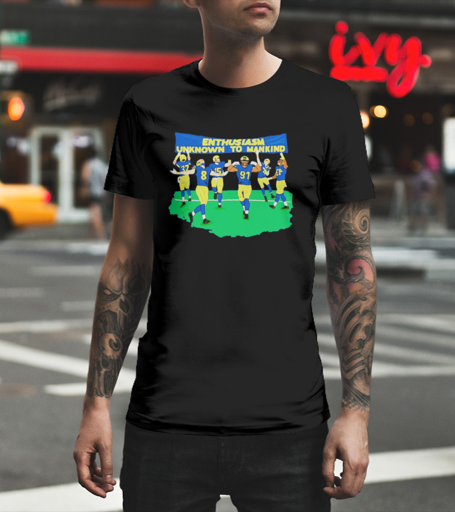 Michigan Wolverines Enthusiasm Unknown To Mankind Football Players Celebrating T-Shirt