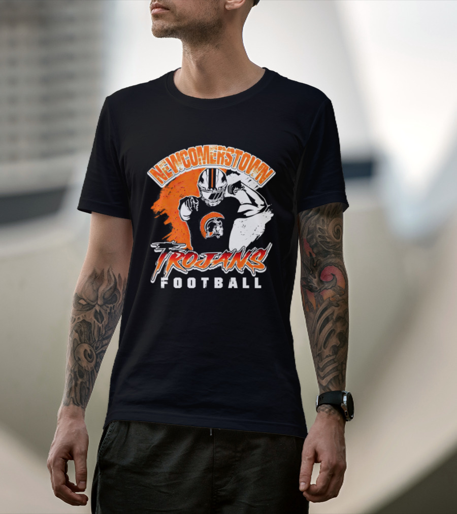 Newcomerstown Trojans Football Fierce Spirit And Helmet T-Shirt
