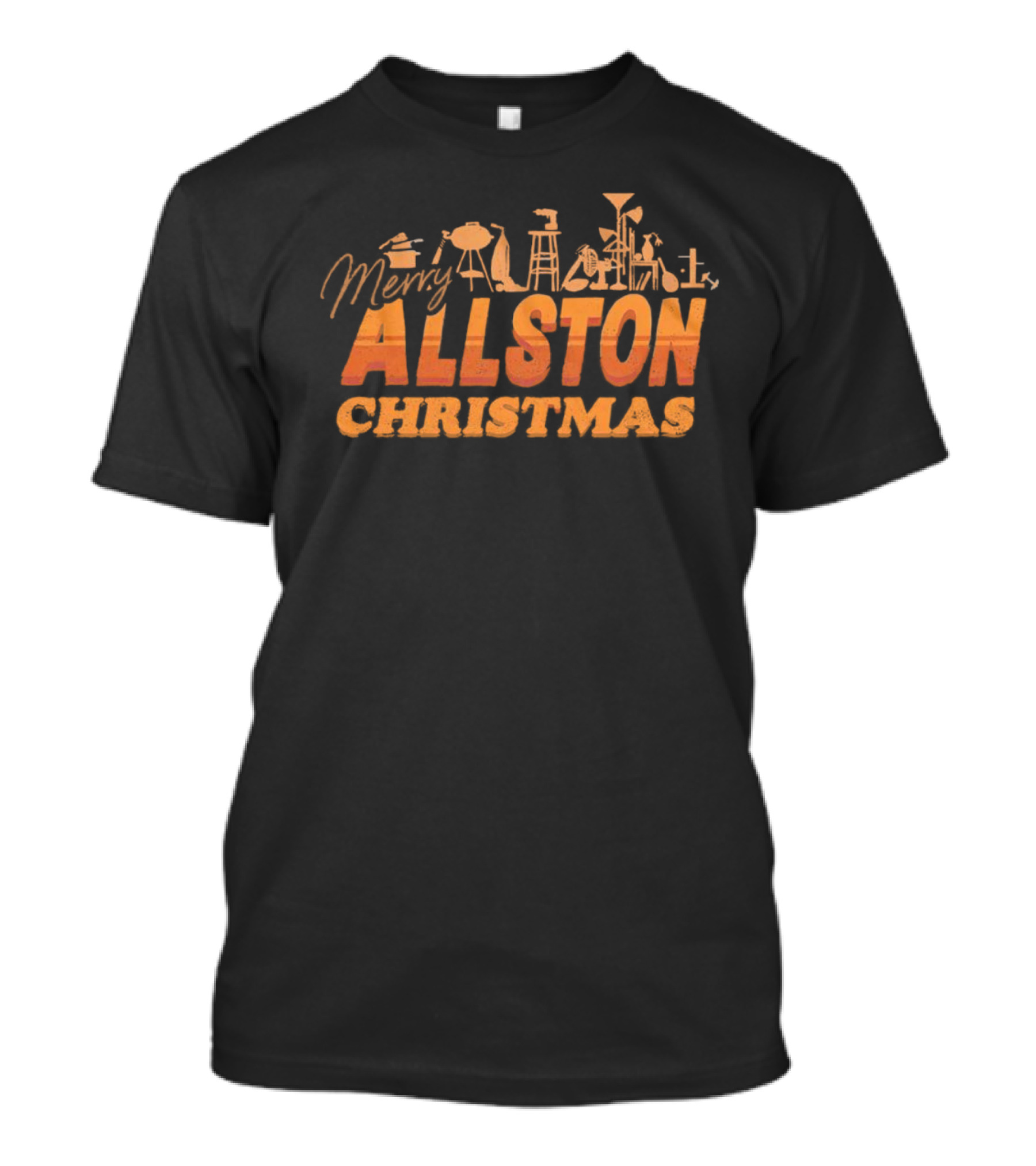 Merry Allston Christmas Silhouette Icons T-Shirt