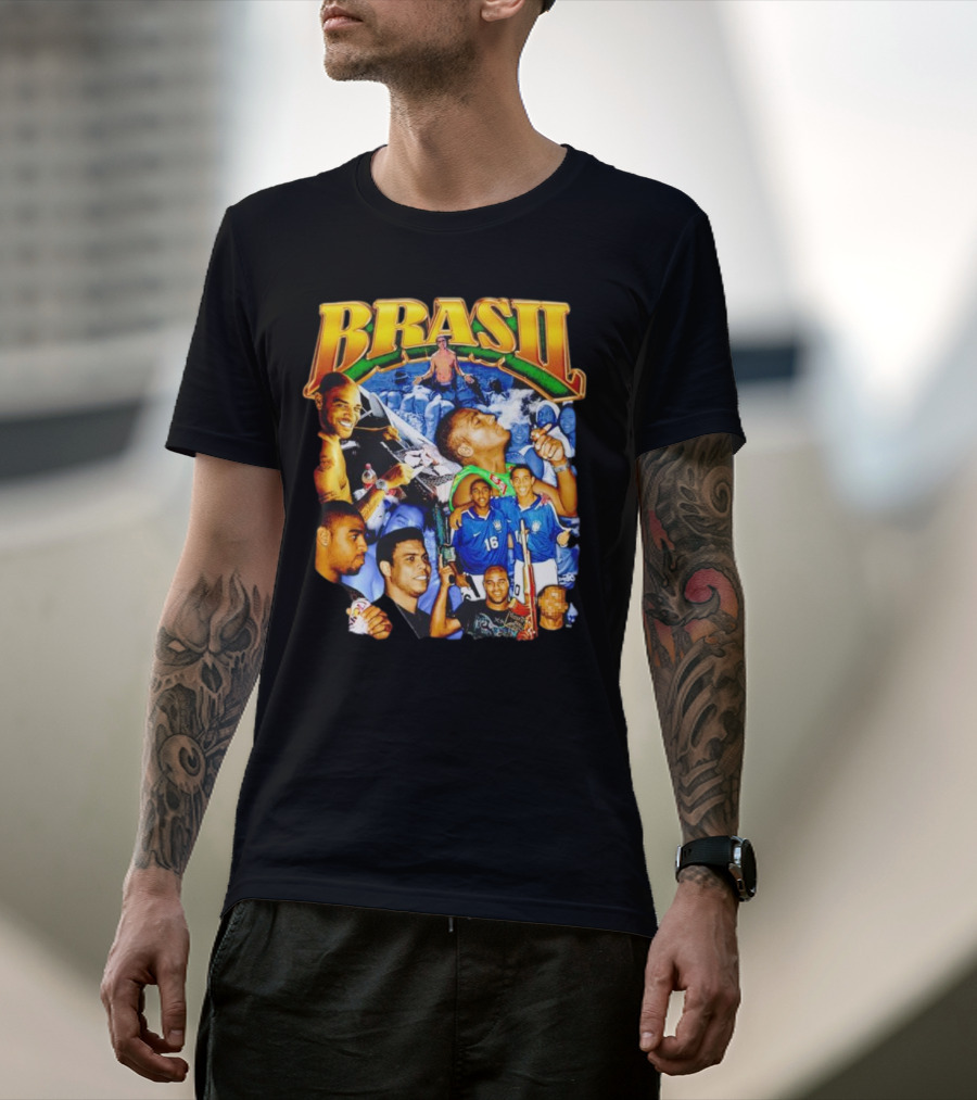 BRASIL Soccer Celebration Icons And Fans T-Shirt