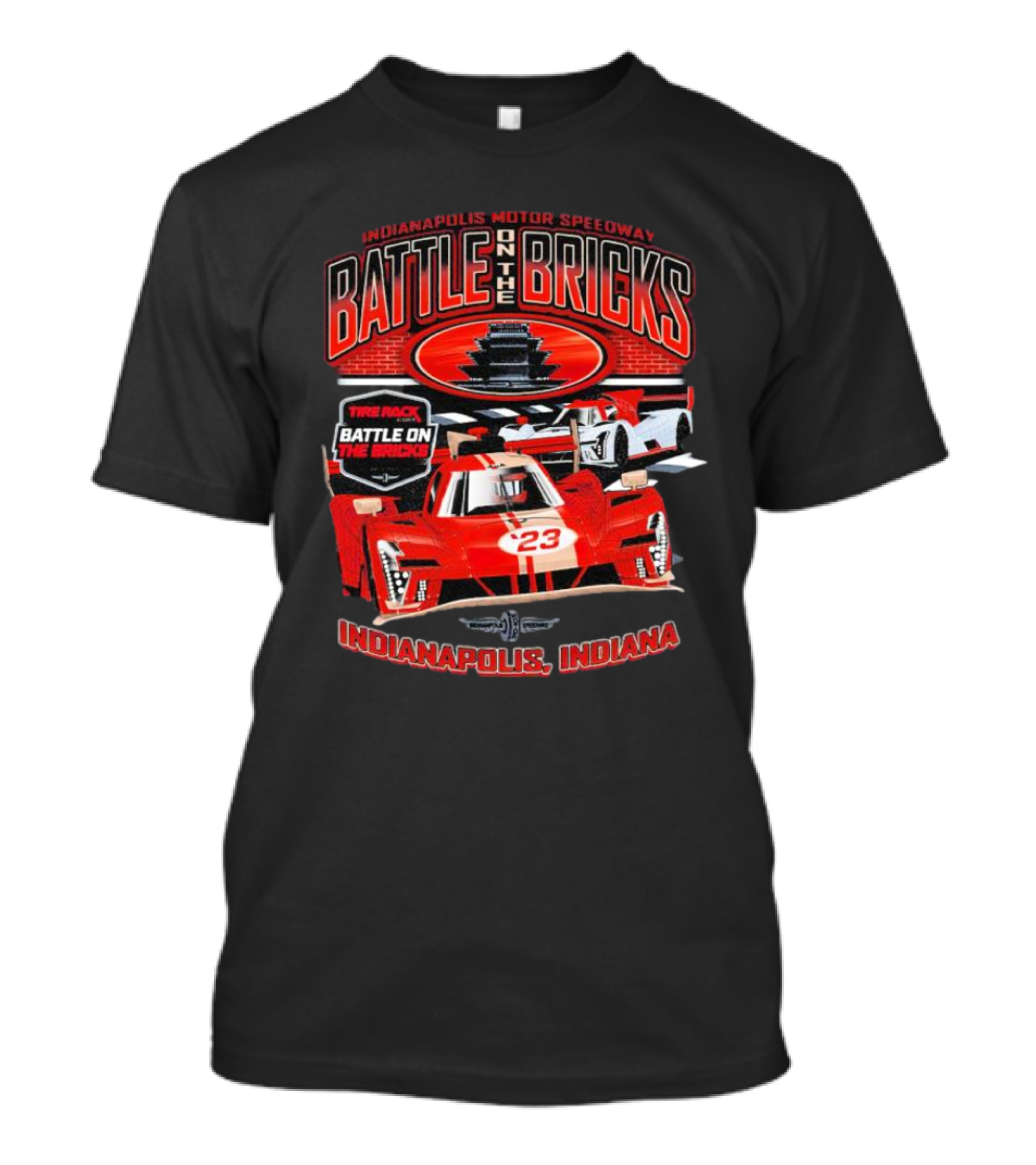 Indianapolis Motor Speedway Battle On The Bricks Racing Scene Indianapolis Indiana T-Shirt