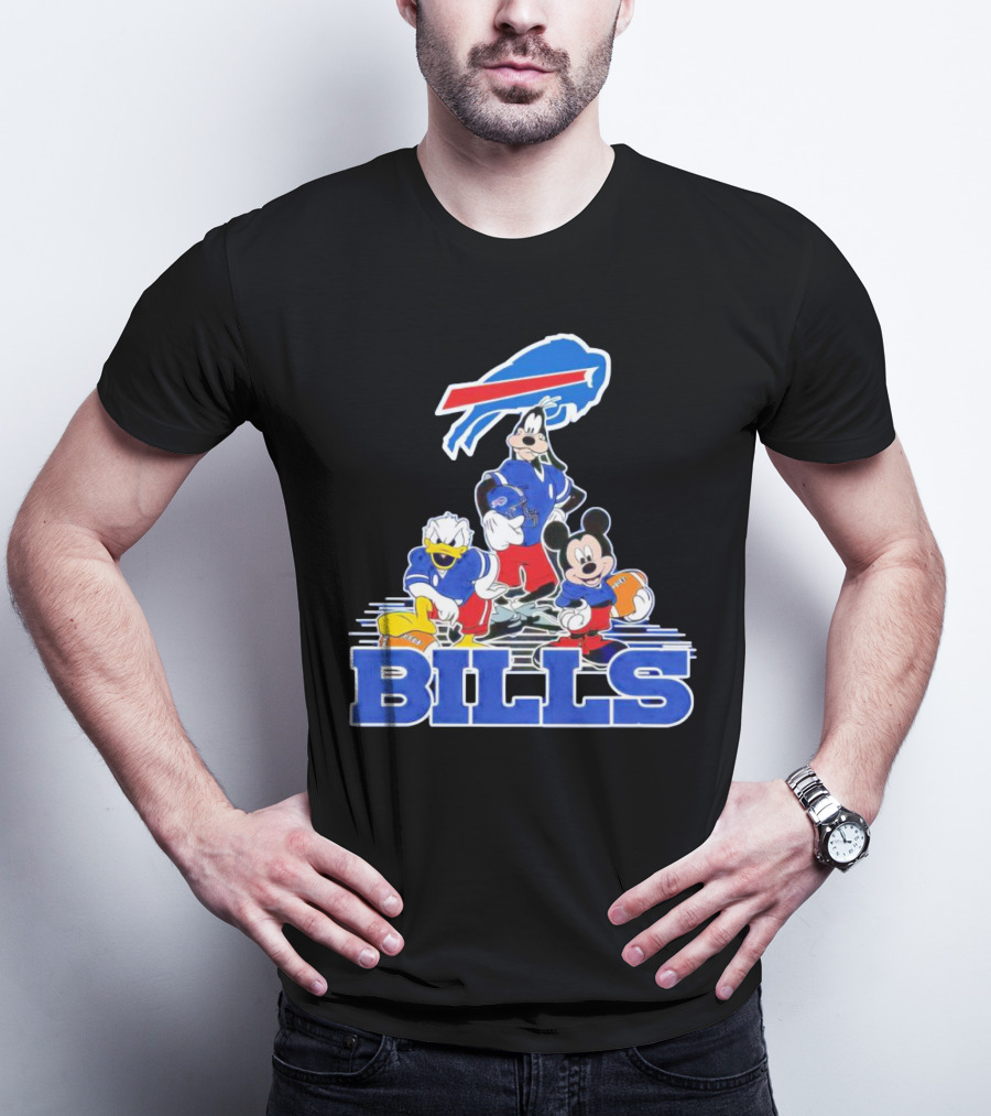 Mickey Mouse Characters Buffalo Bills NFL Sports T-Shirt
