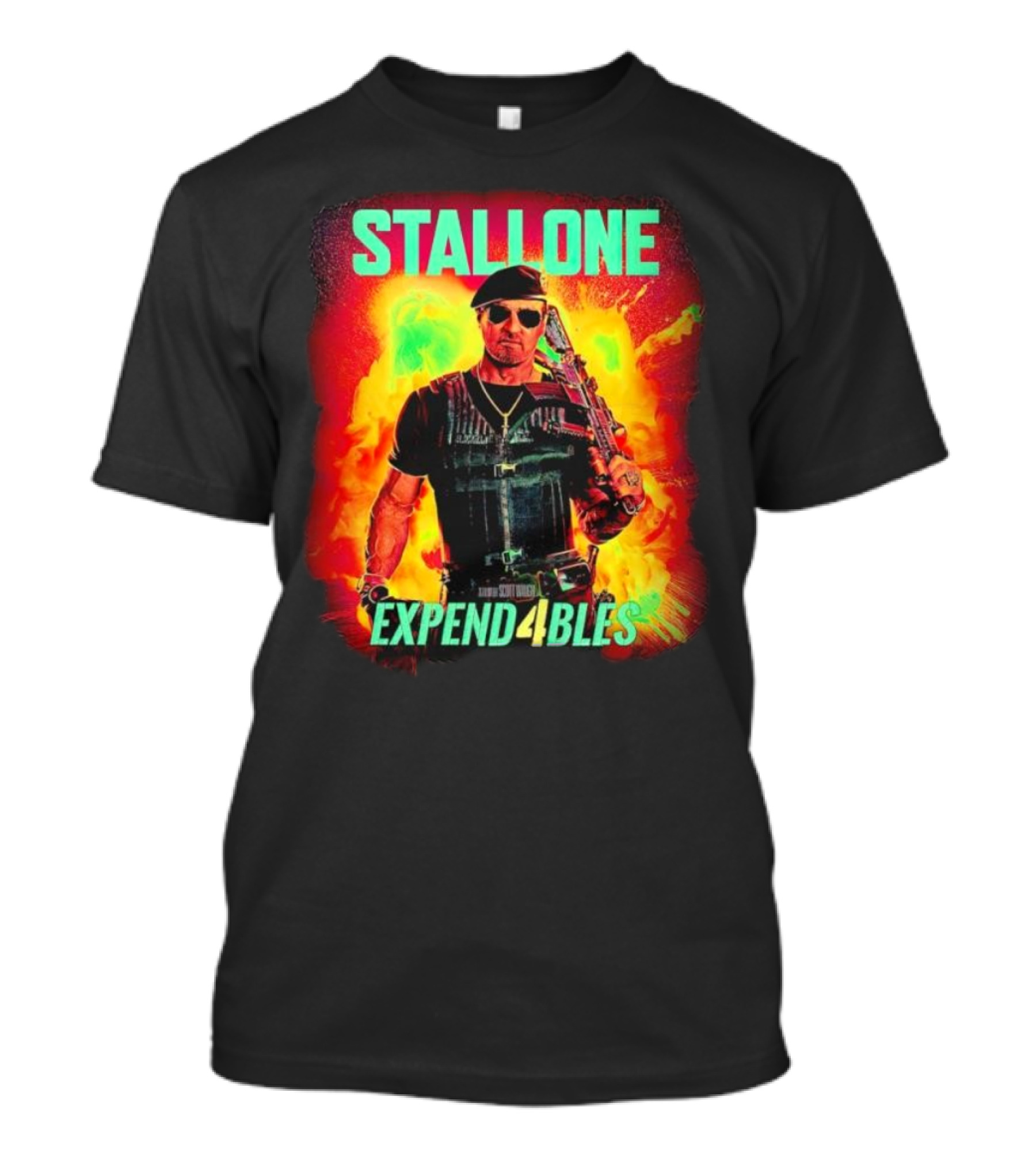 STALLONE Expend4bles Explosion Action Hero T-Shirt