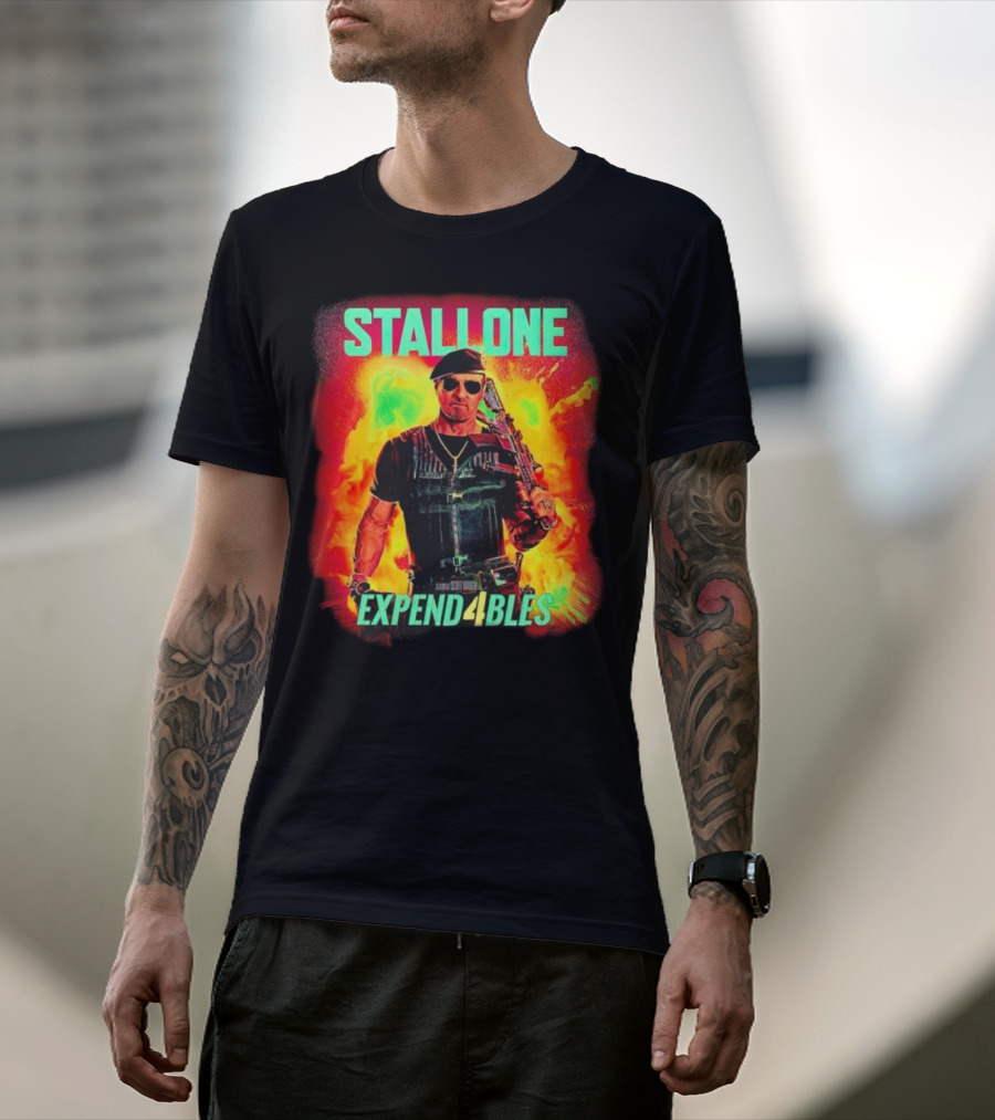 STALLONE Expend4bles Explosion Action Hero T-Shirt