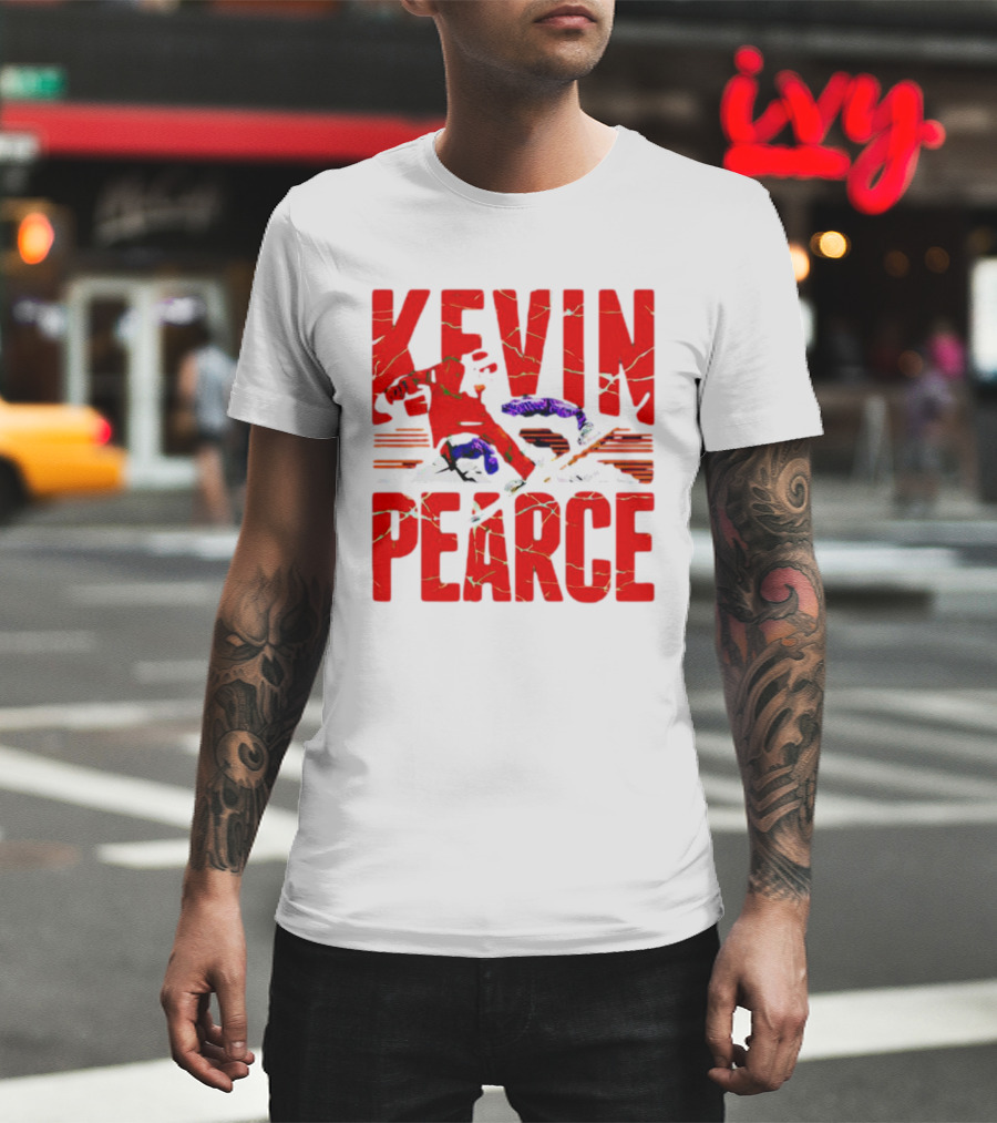 Kevin Pearce Snowboarder Action Red Letters T-Shirt