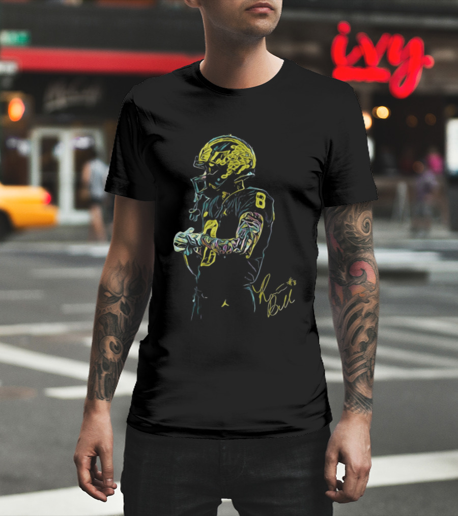 Ronnie Bell RB8 Signature Football Player Neon T-Shirt