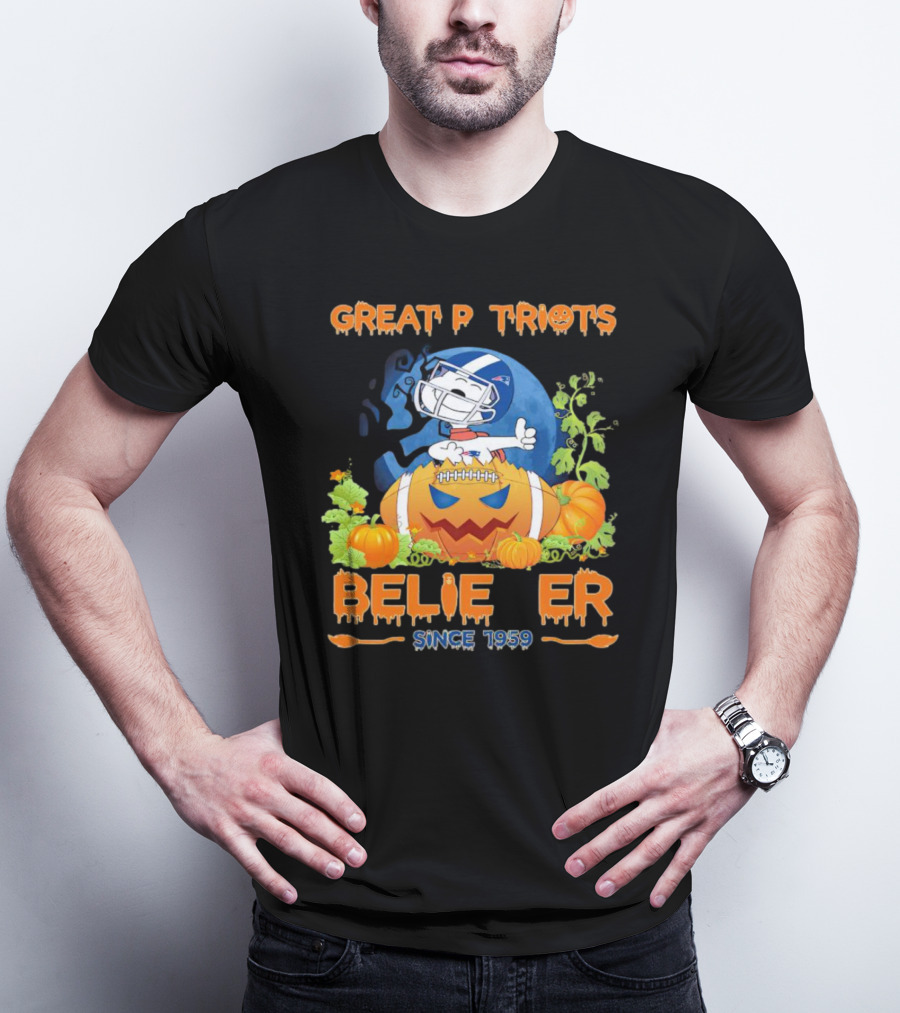 Great Patriots Believer Snoopy Halloween Since 1959 T-Shirt