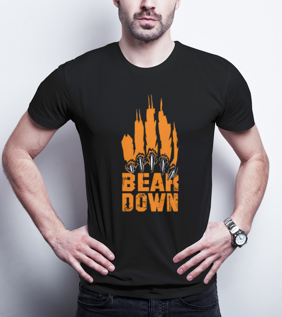 Bear Down Chicago Bears Claw Skyline T-Shirt