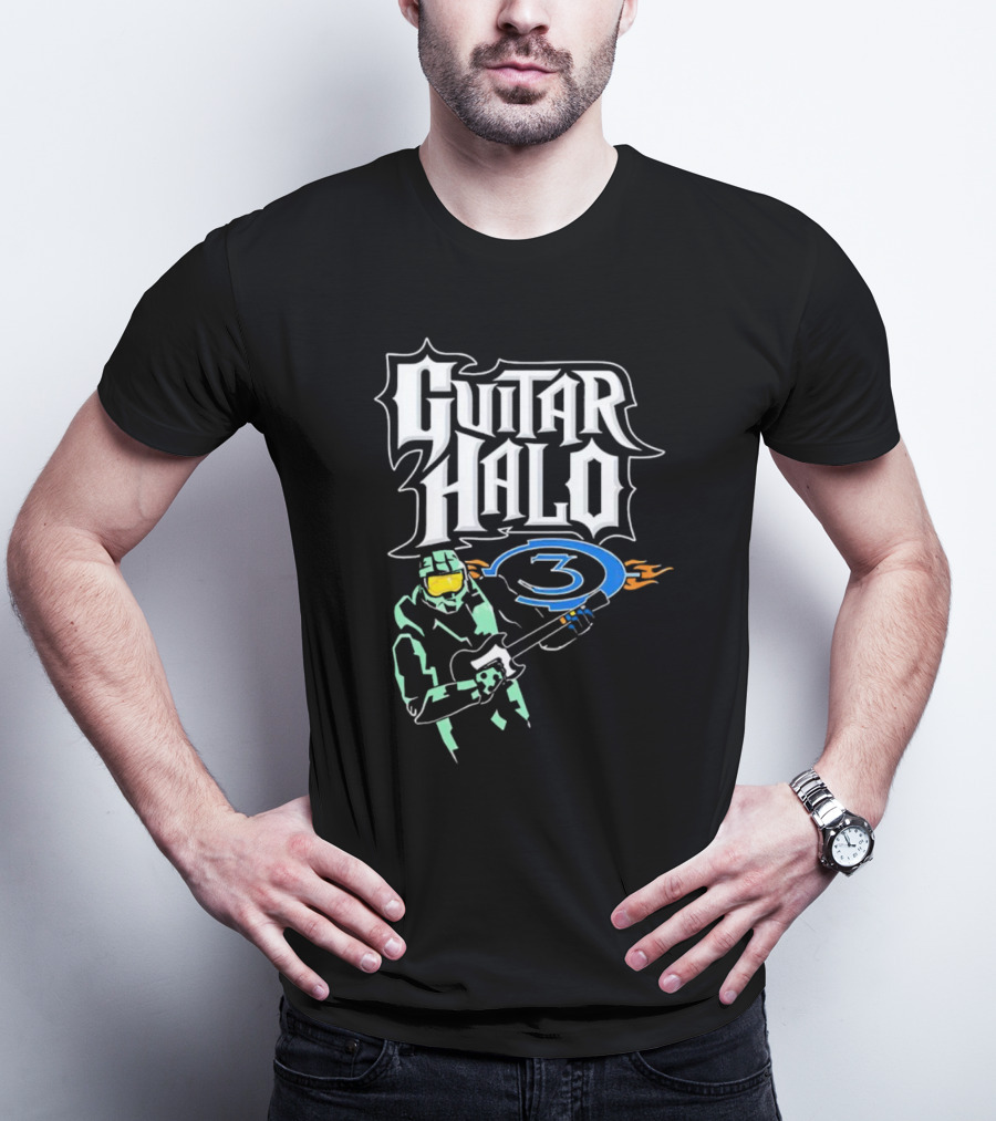 Guitar Halo 3 Master Chief Playing Electric Guitar T-Shirt