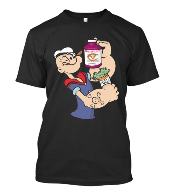 Popeye Death Juice Gas Spinach Tattoo T-Shirt