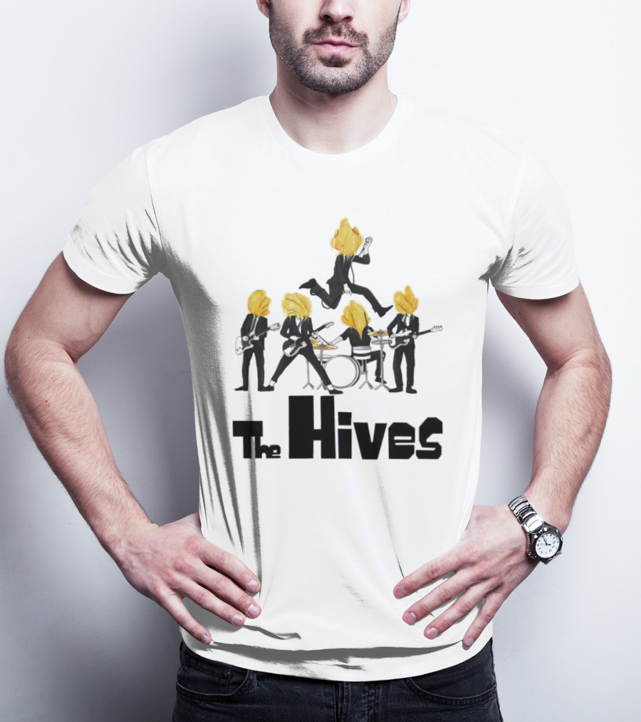The Hives Band Silhouette With Yellow Heads T-Shirt