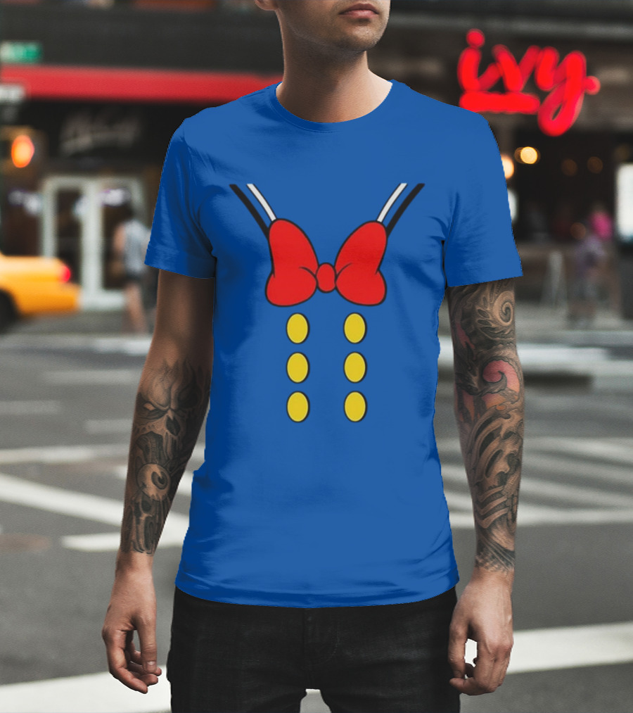 Donald Duck Halloween Minnie Mouse Bow And Buttons T-Shirt