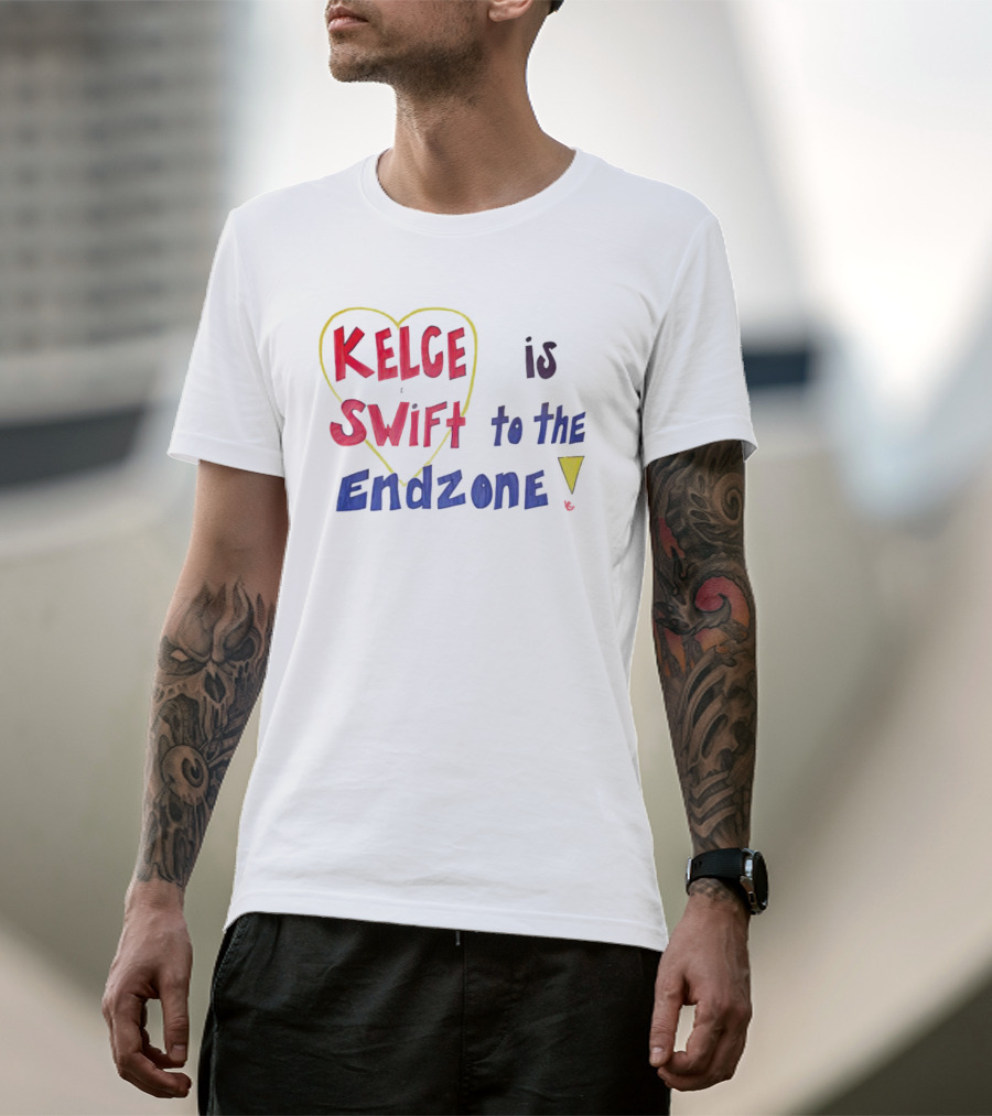 Kelce Swift Heart Is To The Endzone T-Shirt