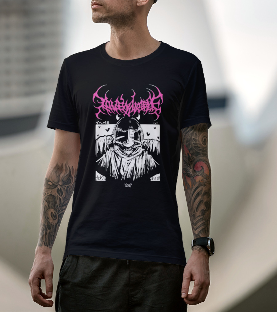 Lobsteranian Loveyourself Manga Style Character With Hearts T-Shirt