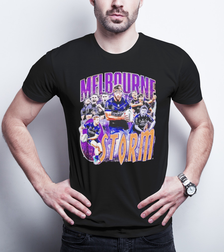 MELBOURNE STORM NRL TEAM ACTION COLLAGE T-Shirt